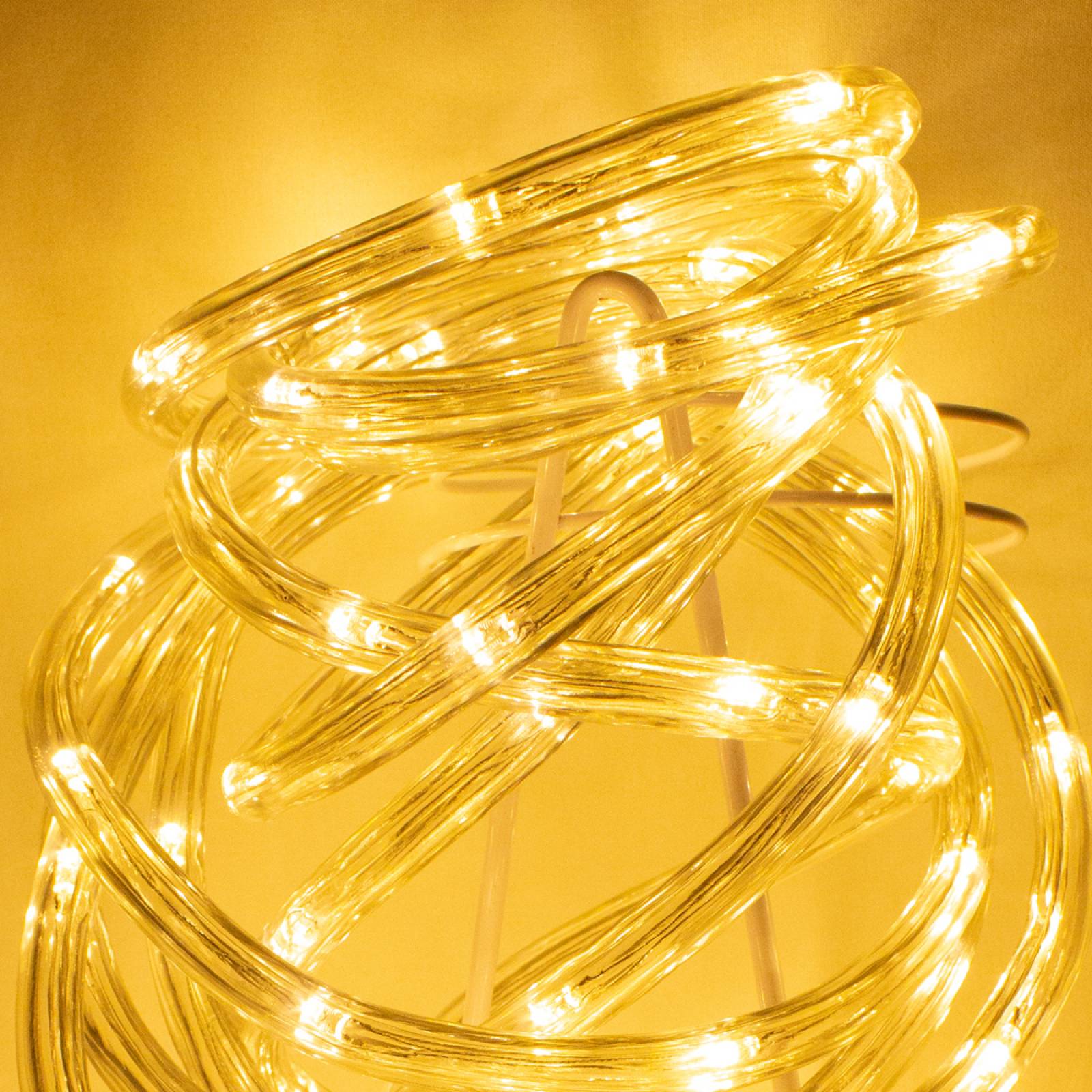 Serie Manguera Navideña Led Luz Calida Amarilla 10 Mts Ext