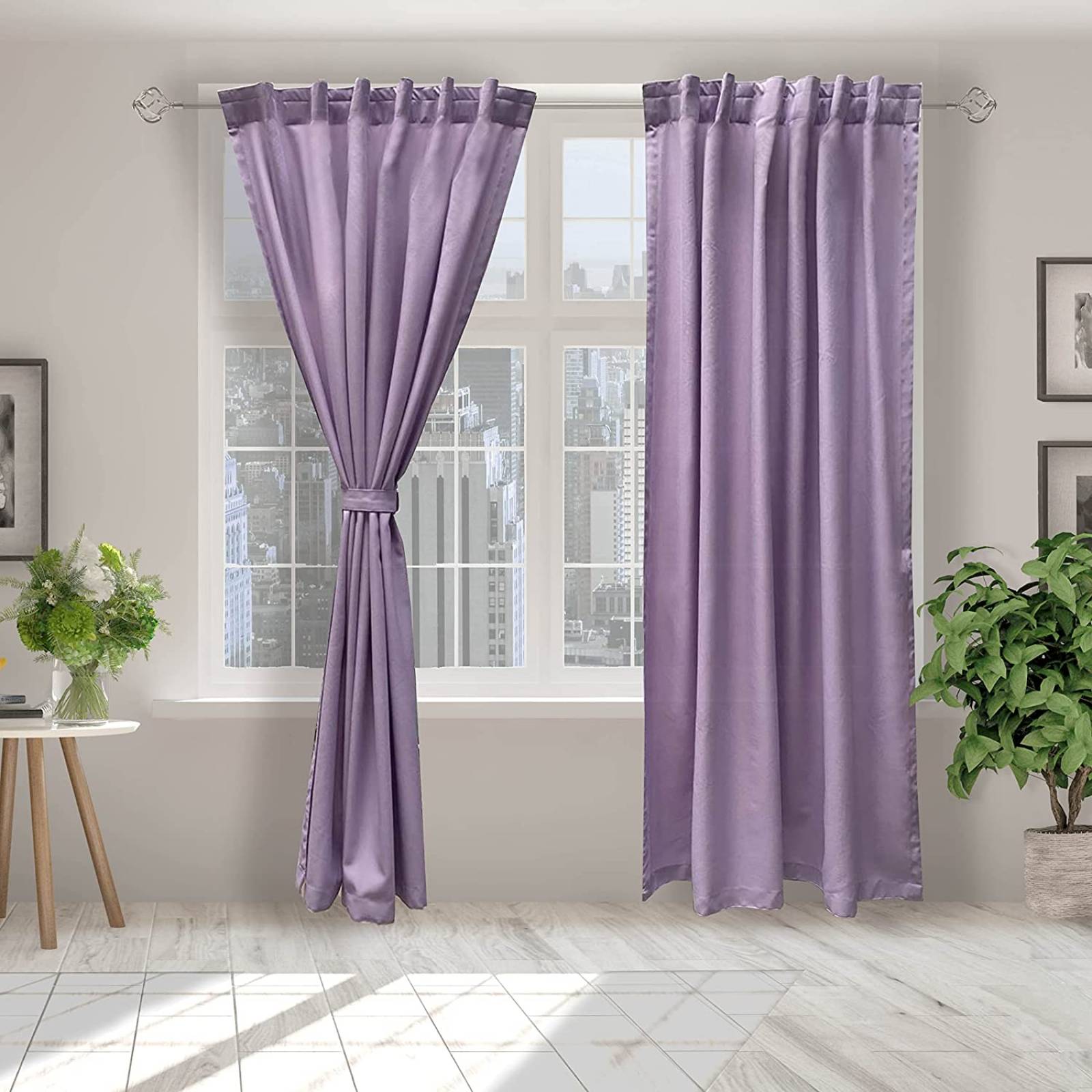 BÉLA Juego Cortinas Aura 1.80m Alto x 2.70m Ancho Color Lila