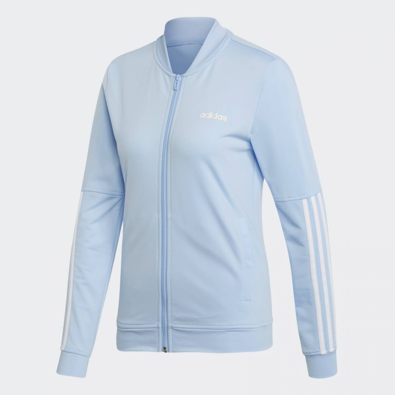 Conjunto Adidas Mujer Azul Comodo Tres Lineas