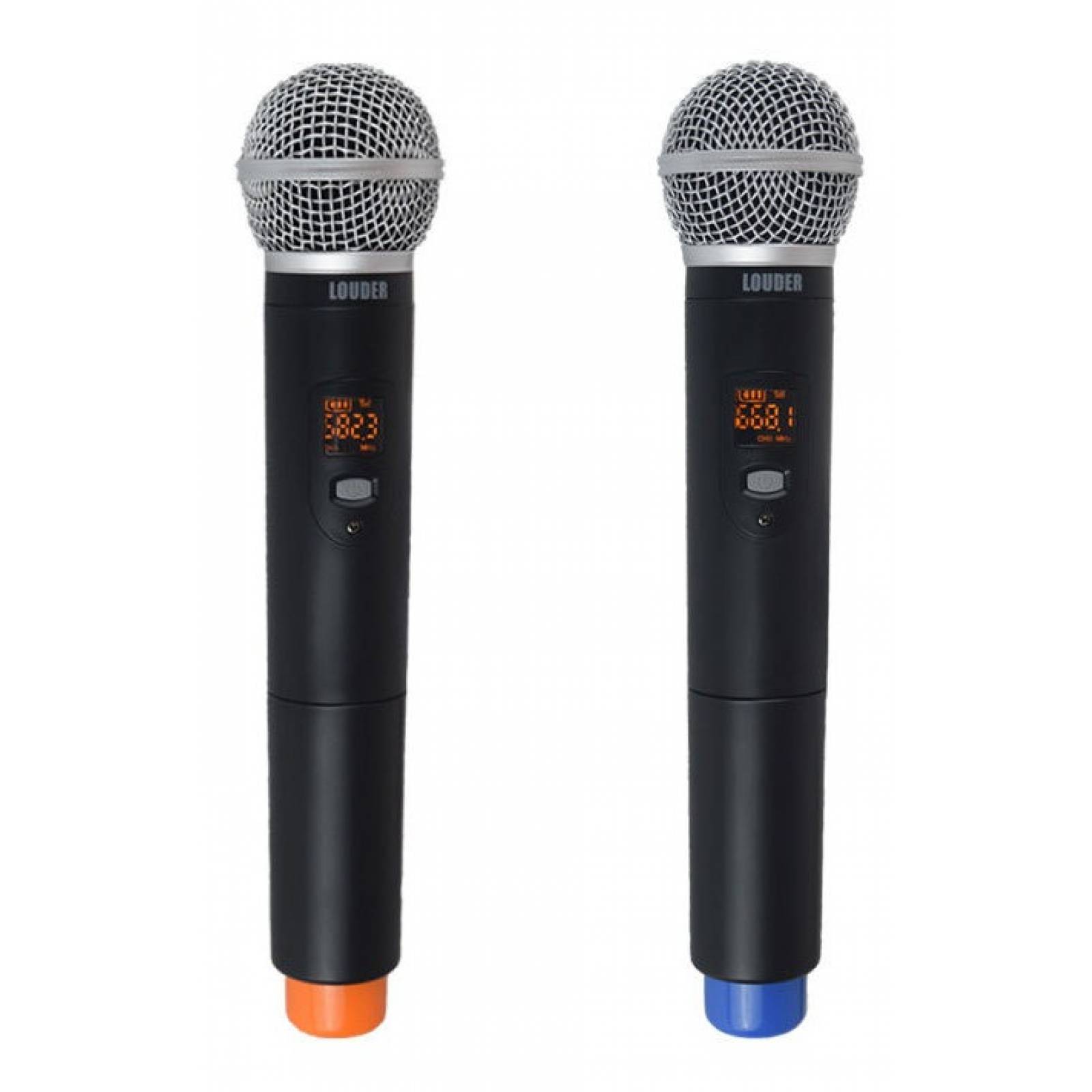 Set De 2 Microfonos Inalambricos Uhf Multifrecuencia