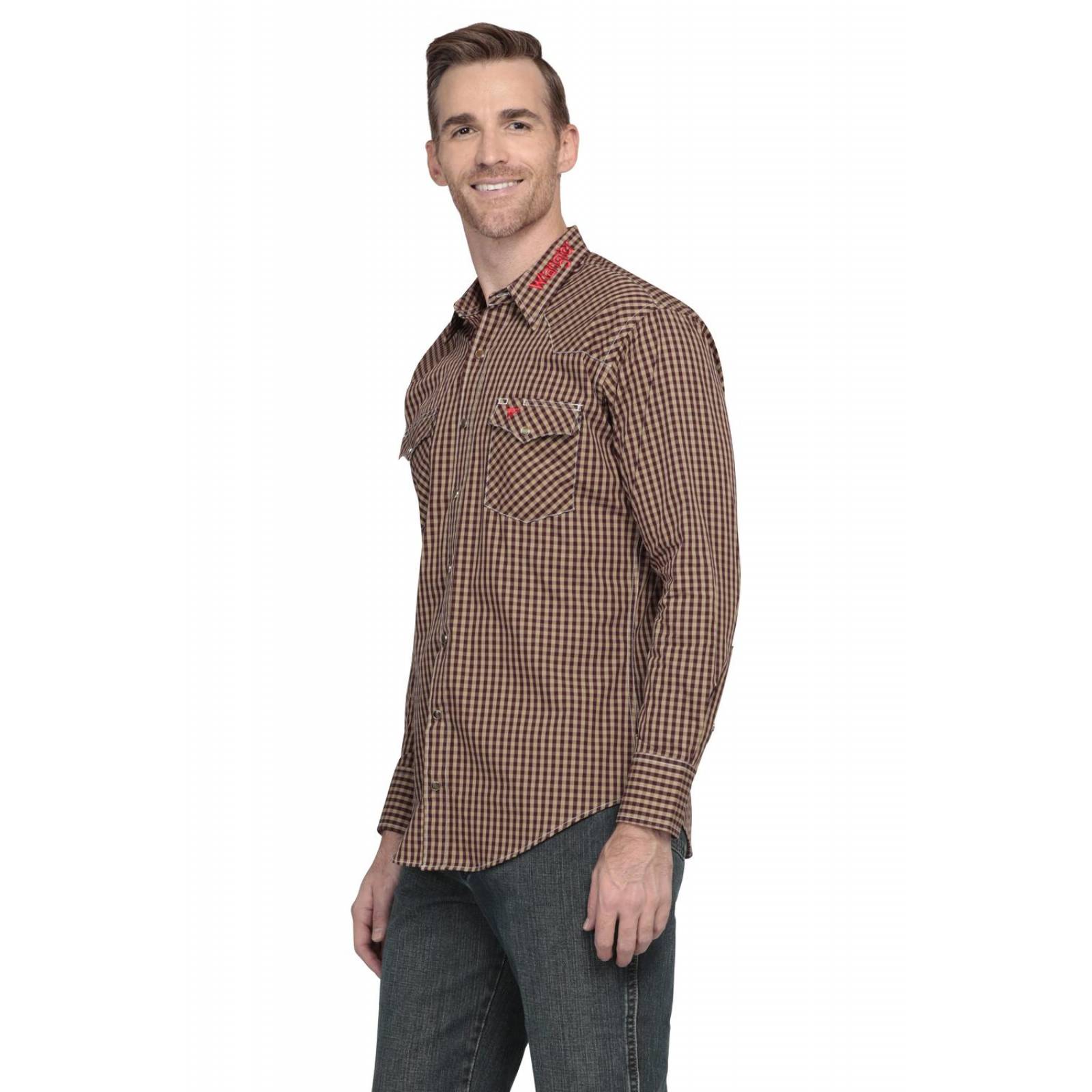 Camisa Vaquera Wrangler Hombre Checotah W03