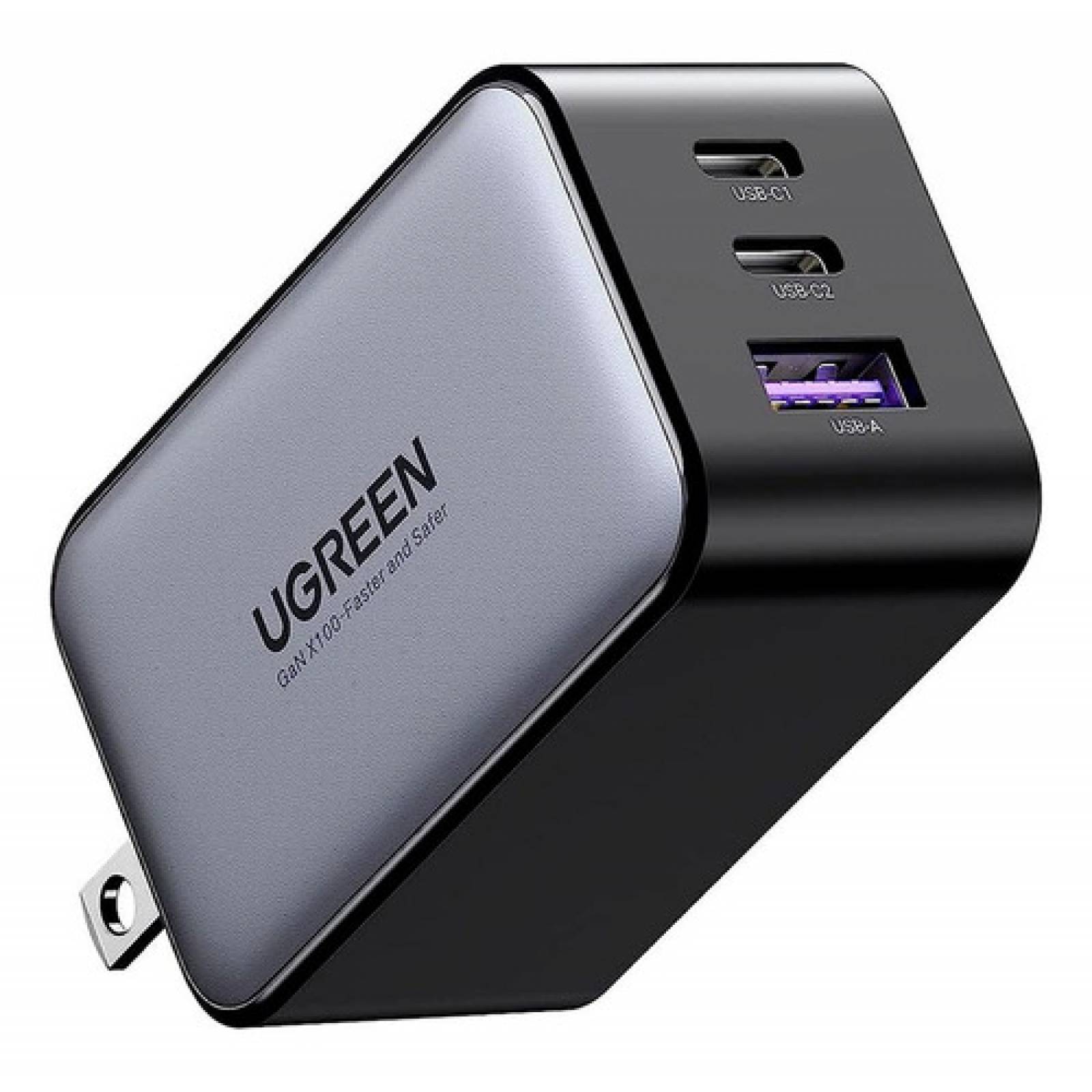 Mini Cargador Ugreen 65w Pd Gan Carga Rápida Usb A Y 2 Usb C