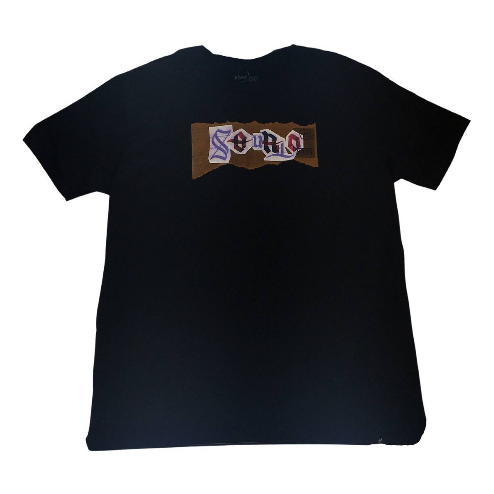 Playera Logo Squalo Hombre Negra