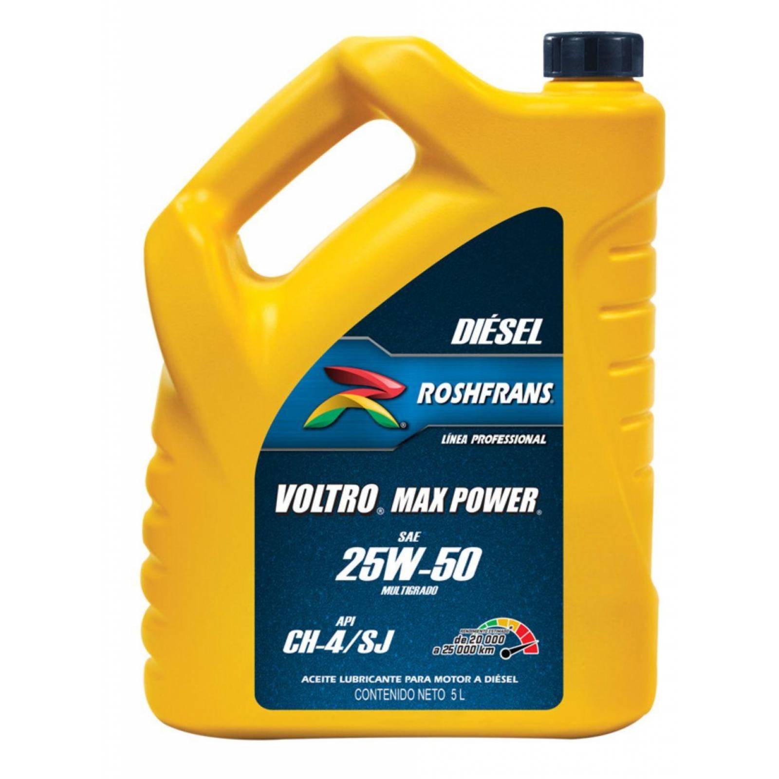 Aceite Motor Eq Pesado 25W50 VOLTRO MAX POWER 5 L Roshfrans