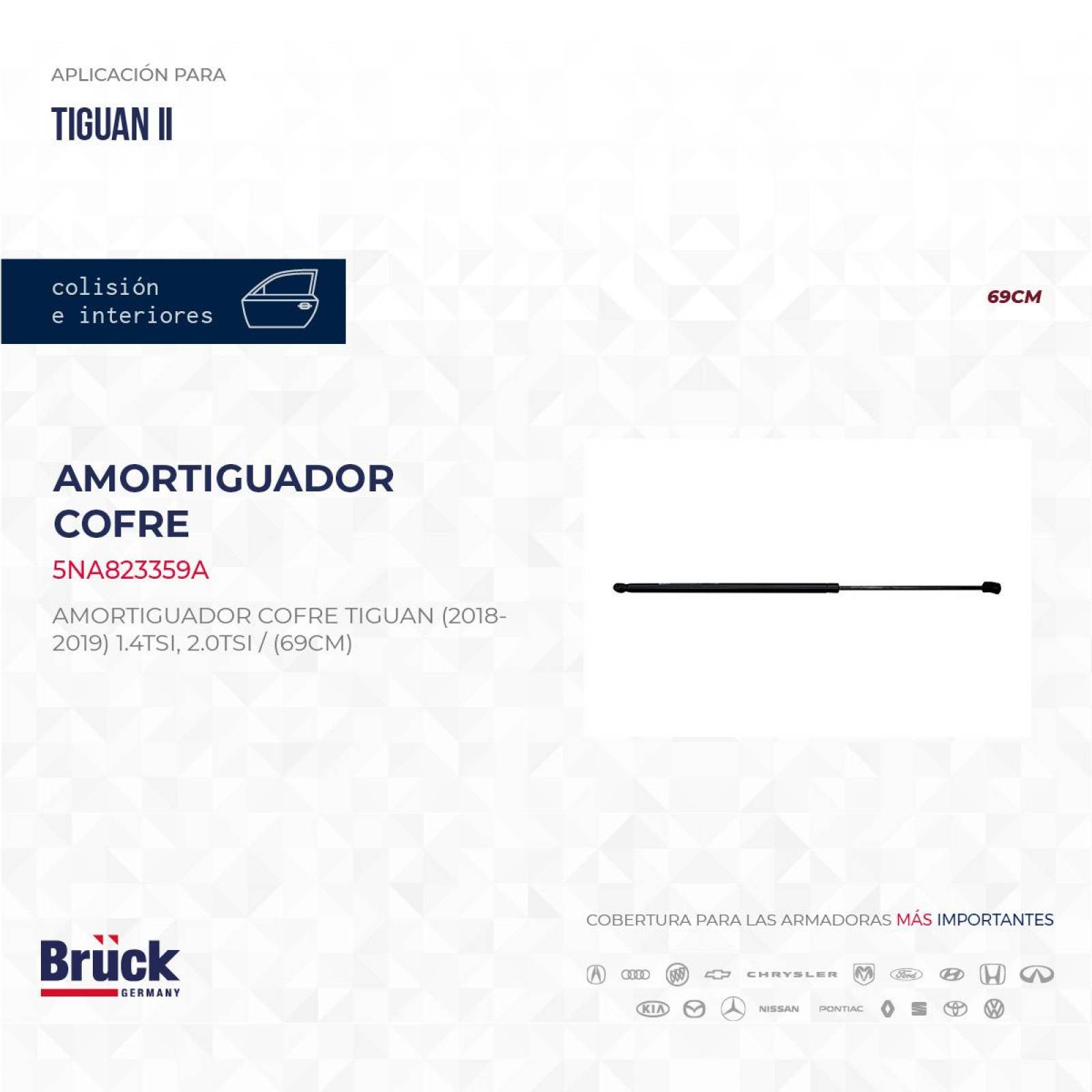 Amortiguador Cofre 5NA823359A Bruck-Germany