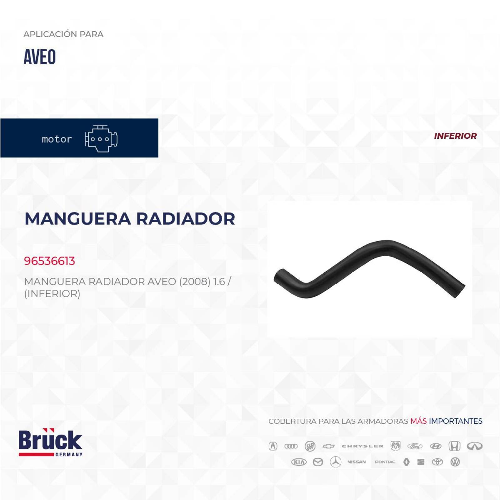 Manguera Radiador 96536613 Bruck-Germany