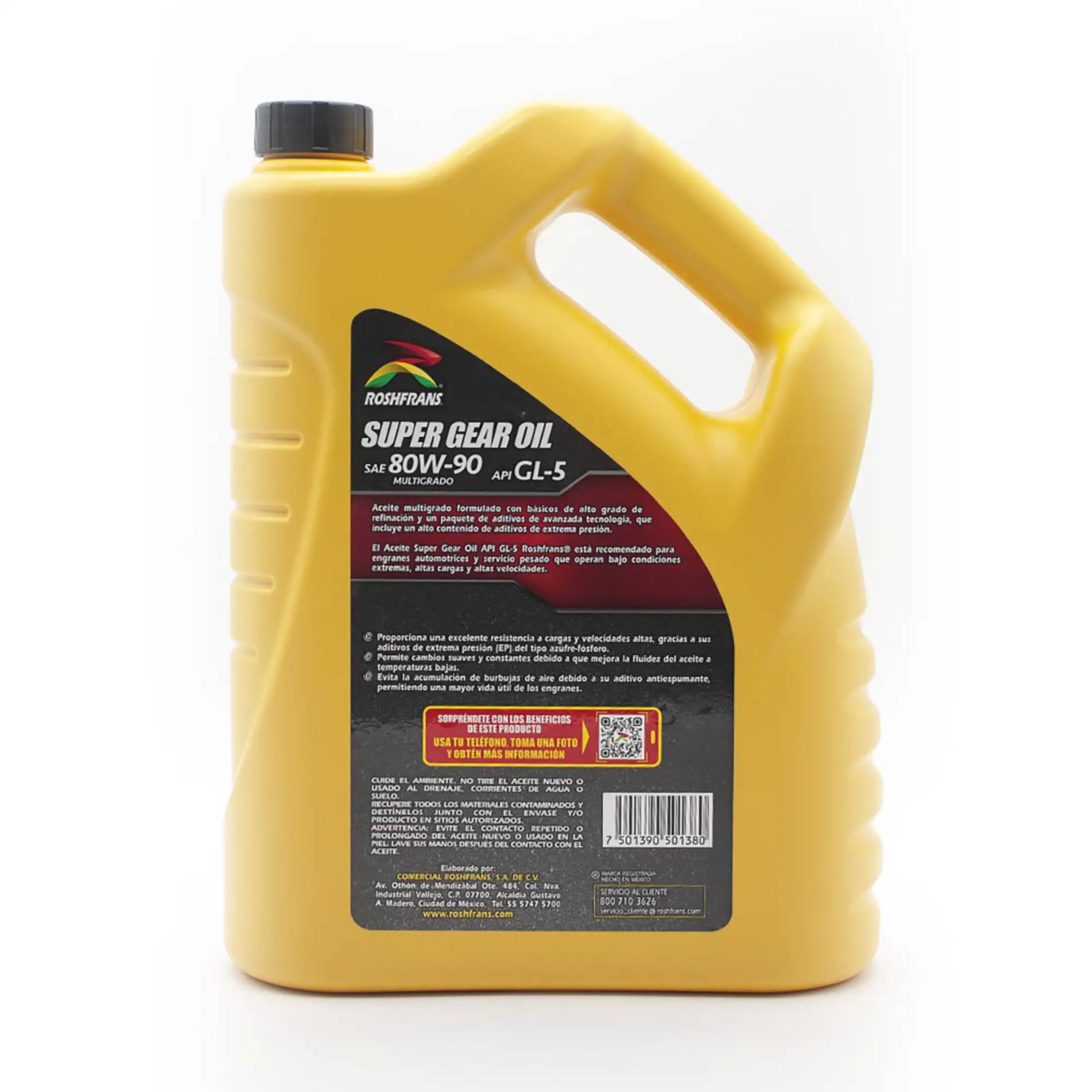 Aceite Transmisión Estándar Multigrado Roshfrans Super Gear Oil 80W-90, 5 L