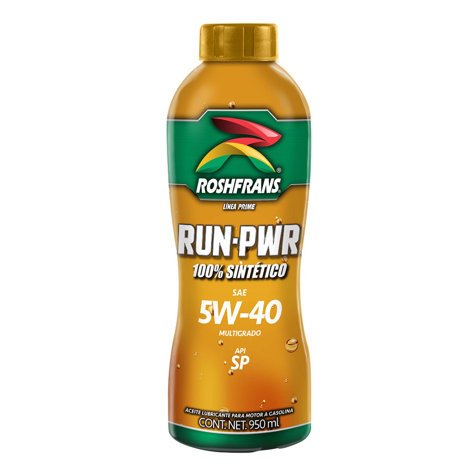 Aceite Motor Multigrado Roshfrans Sintético RUN-PWR DSL 5W-40 C3, 950 ml