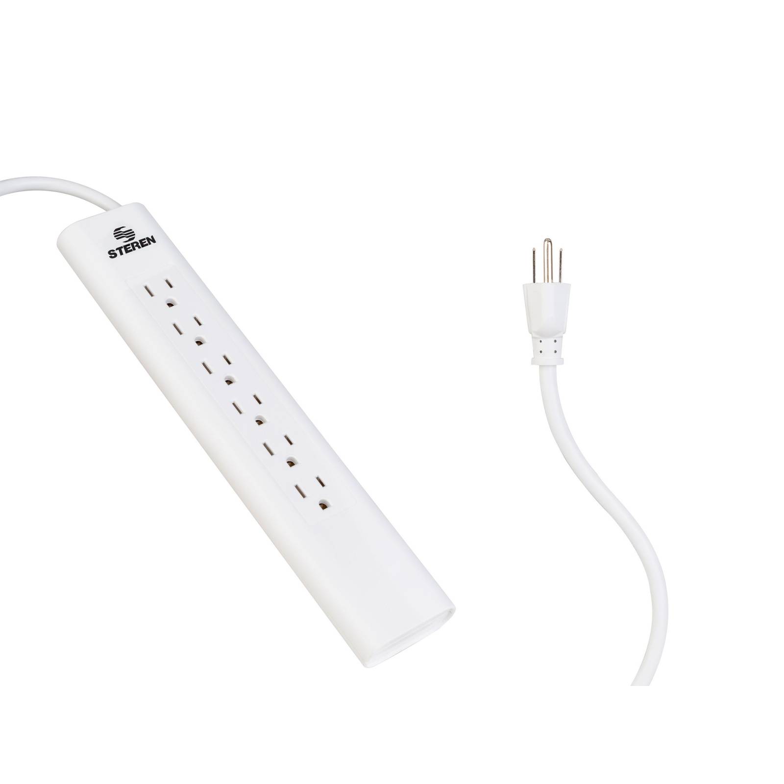 Multicontacto de 6 salidas verticales y cable extra largo