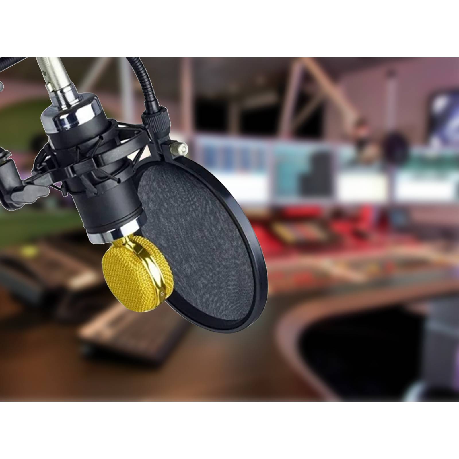 Filtro Anti Pop Profesional Micrófono Estudio Flexible