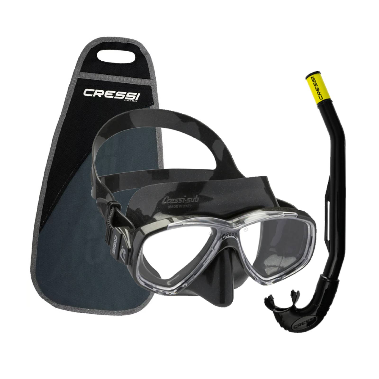 Combo CRESSI Visor Perla Tubo Isla Adulto Snorkeling