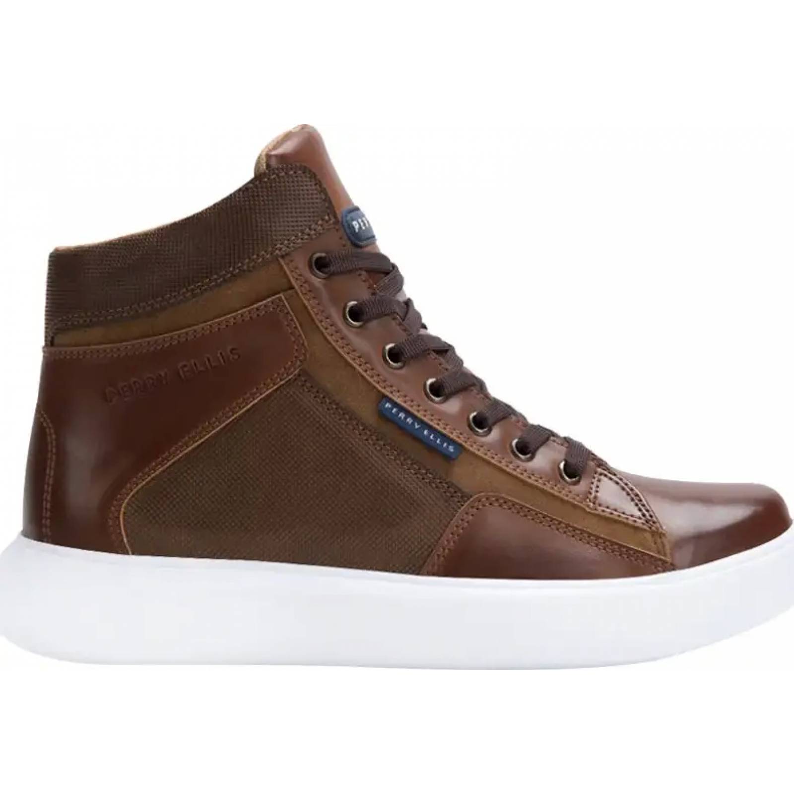 Bota tenis casual urbano caballero camel Perry Ellis modelo 6687