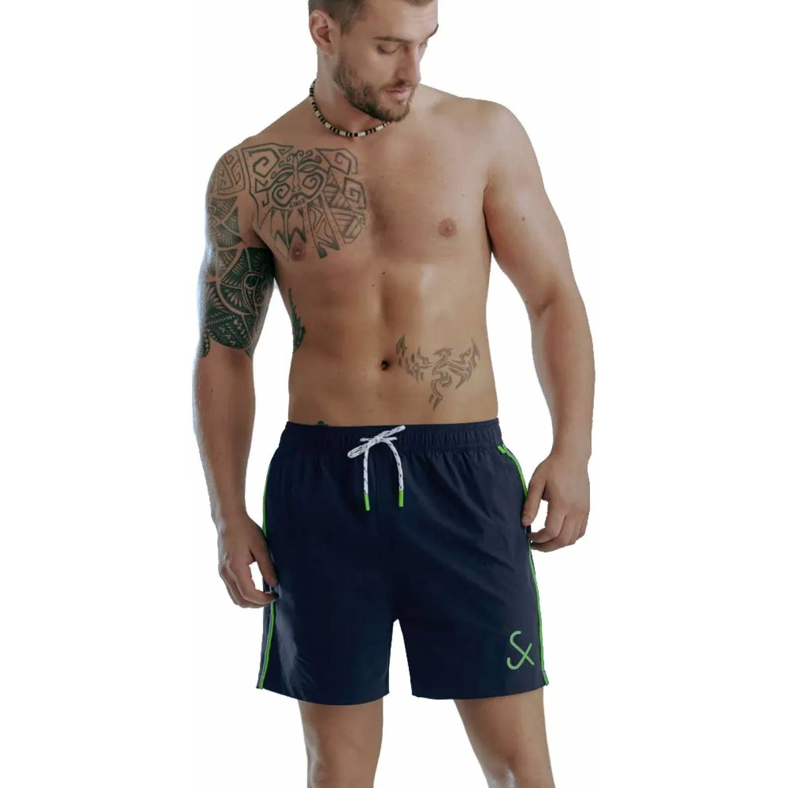 Bermuda/short de playa caballero azul marino Next & Co modelo PB03