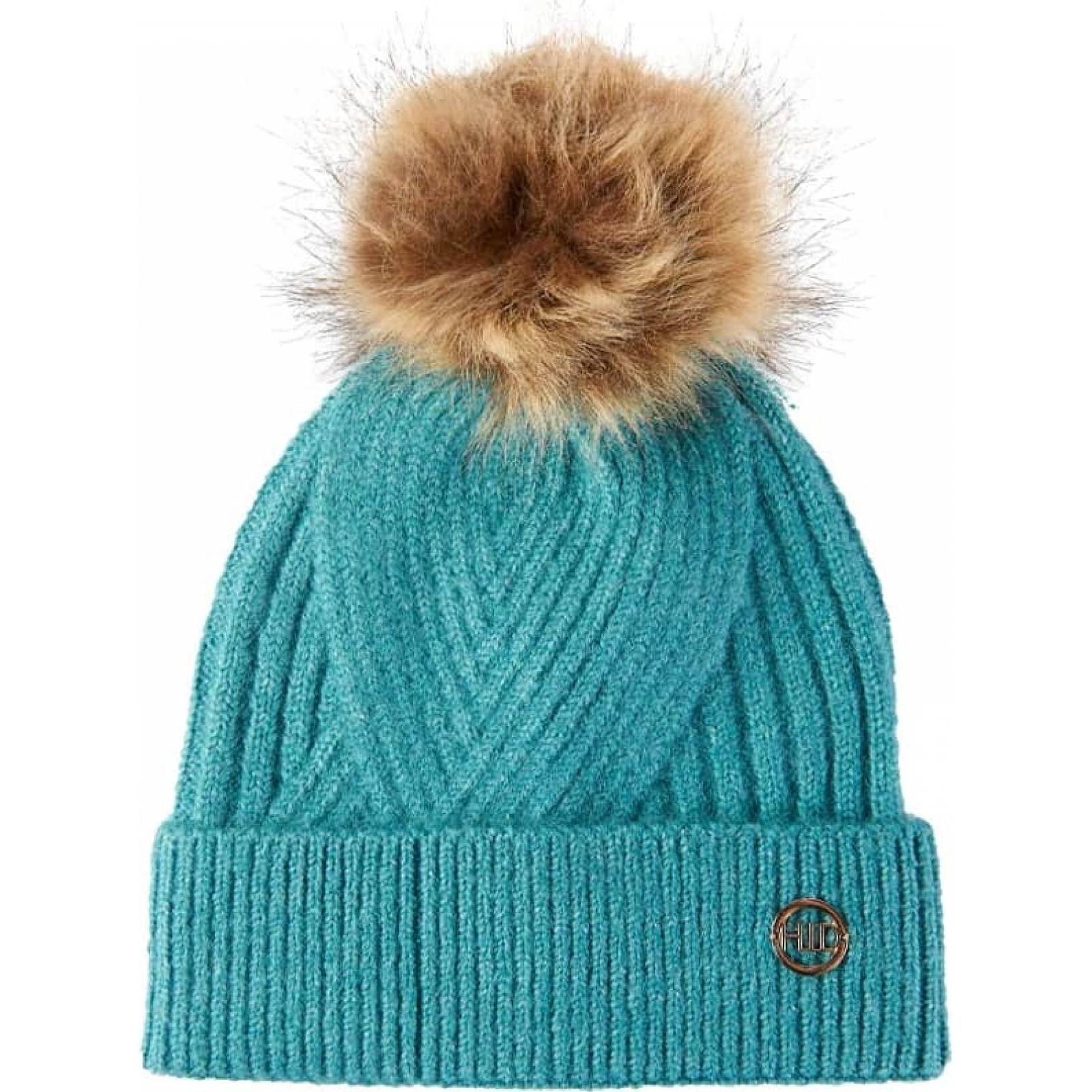 Gorro/boina accesorio invernal dama azul turquesa Holly Land modelo KM95