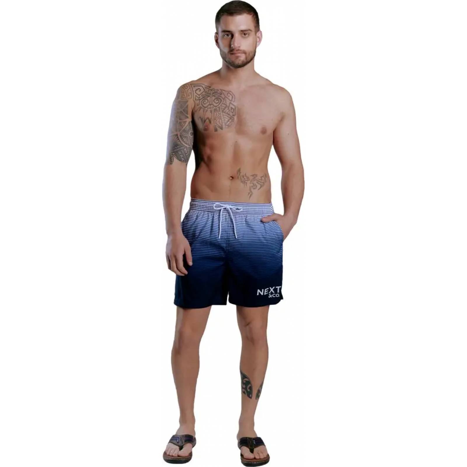 Bermuda/short de playa caballero azul marino Next & Co modelo T503