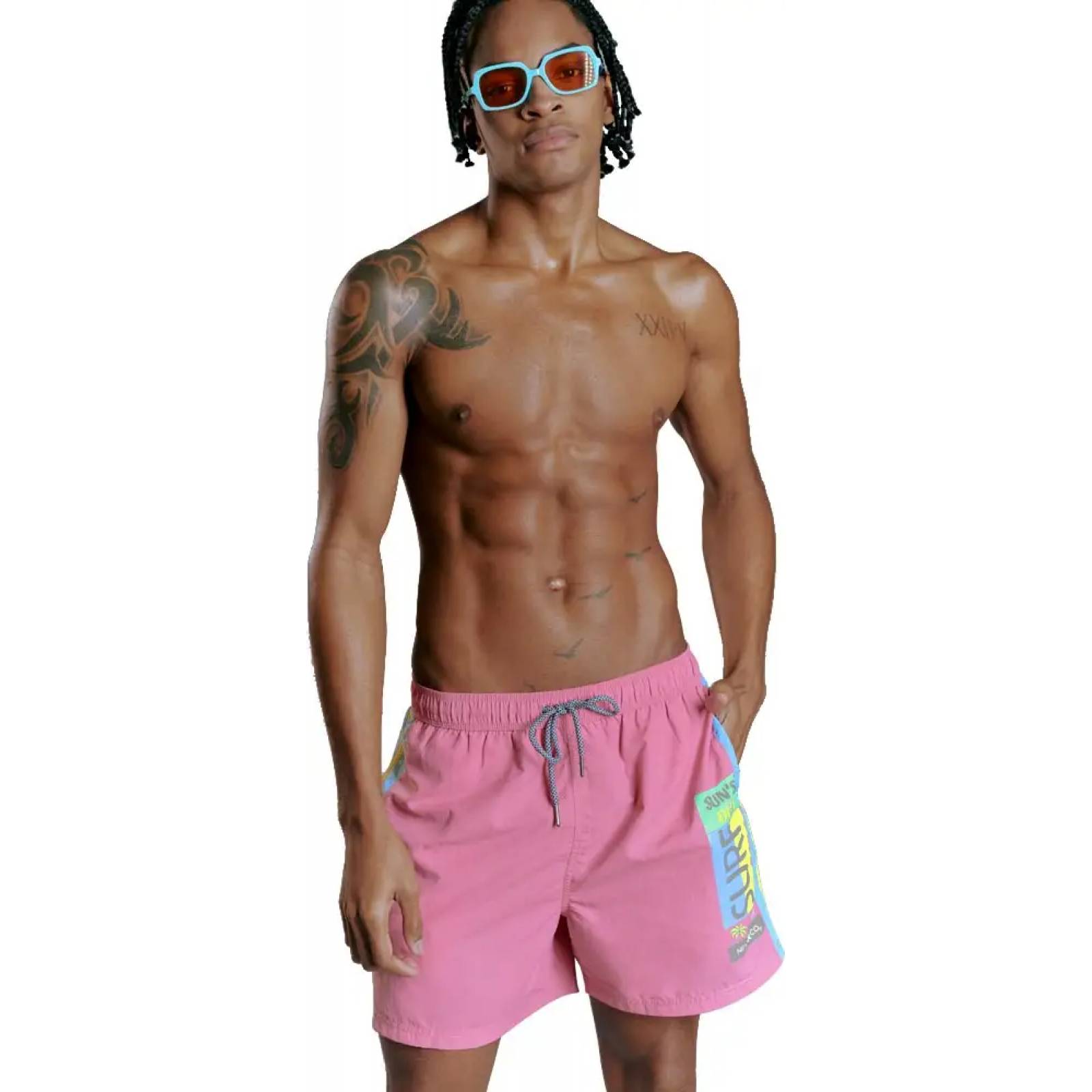Bermuda/short de playa caballero bicolor Next & Co modelo GA02