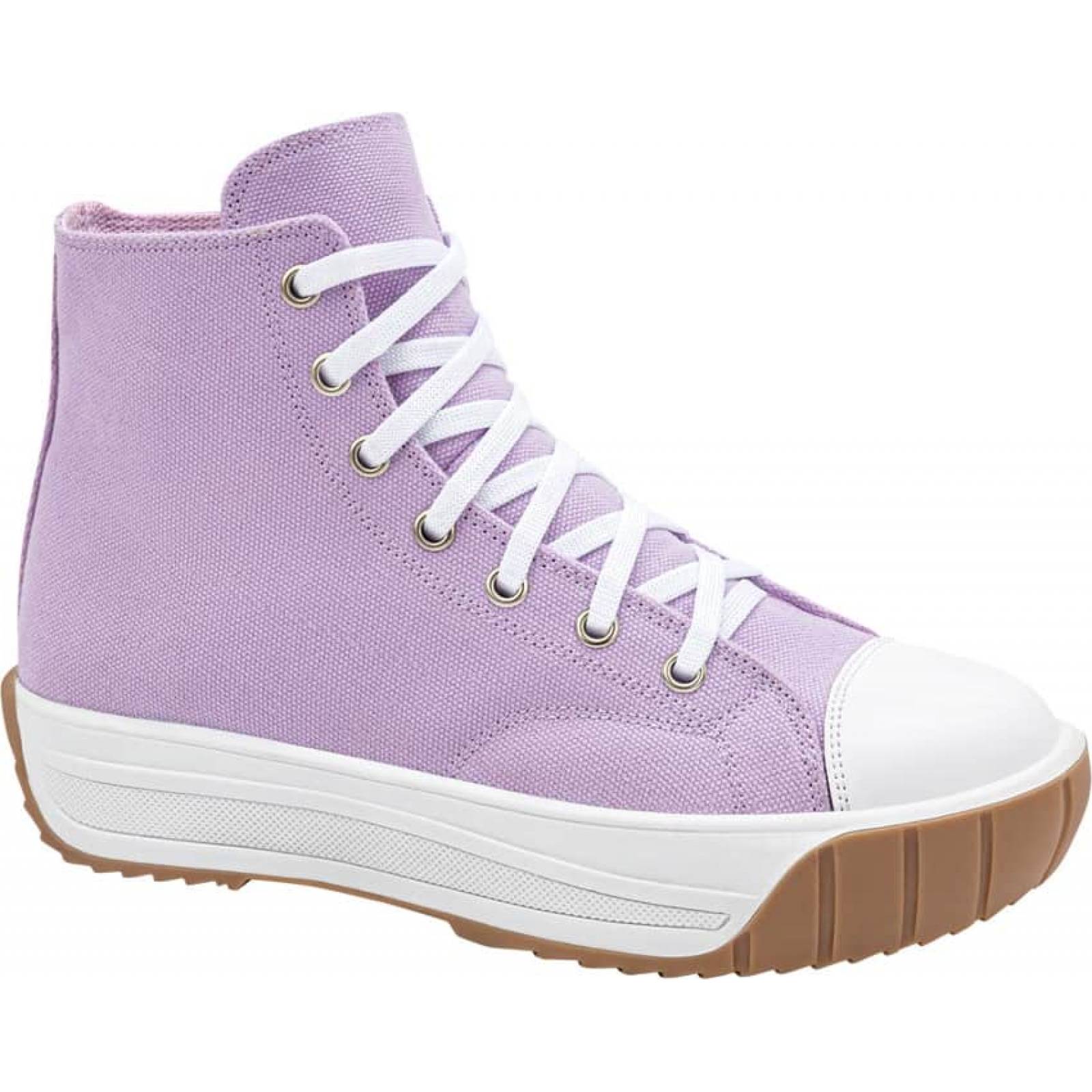 Bota tenis casual urbano dama lila Urban Shoes modelo 5820