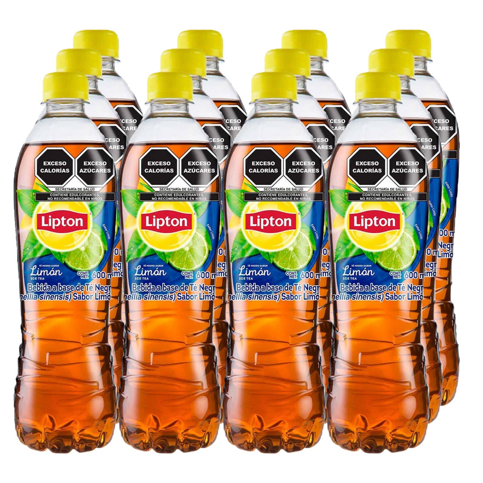Té Negro Limón Lipton Botella 600ml 12pz
