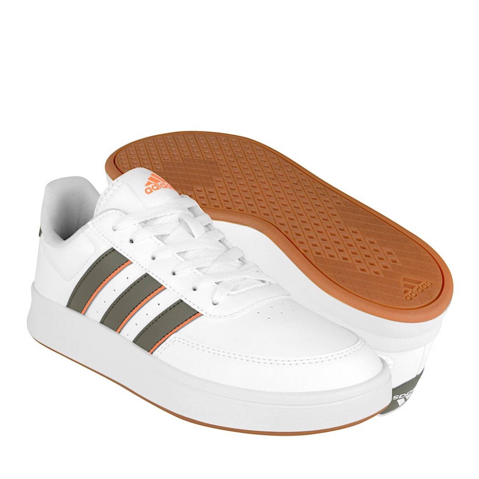 Tenis Caballero Adidas Hoops H06160 Simipiel Blanco
