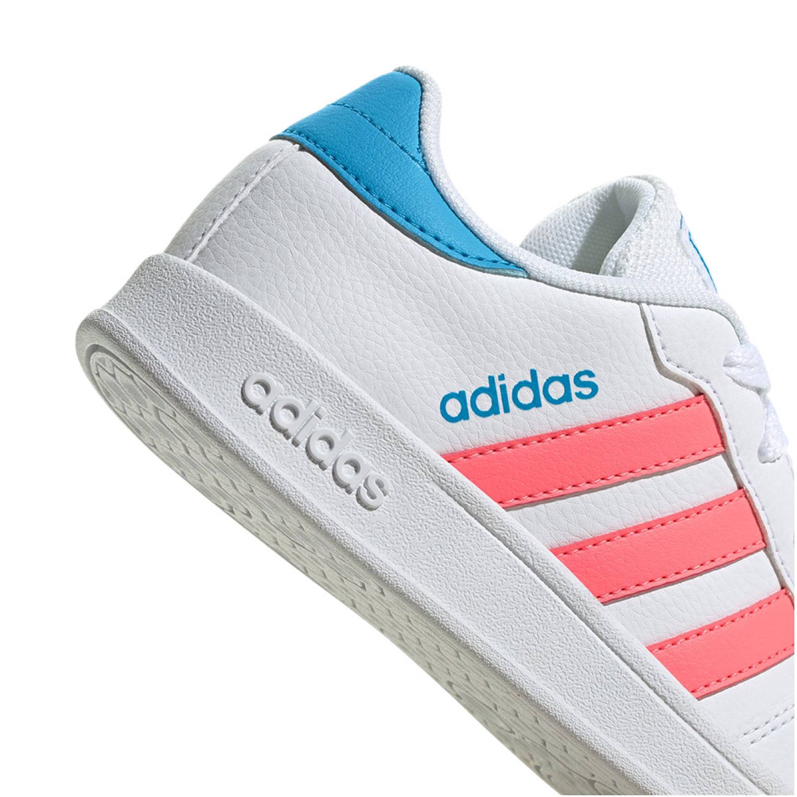 TENIS ADIDAS BREAKNET BLANCO/ROSA COMODO LIGERO MODA DAMA GY6015