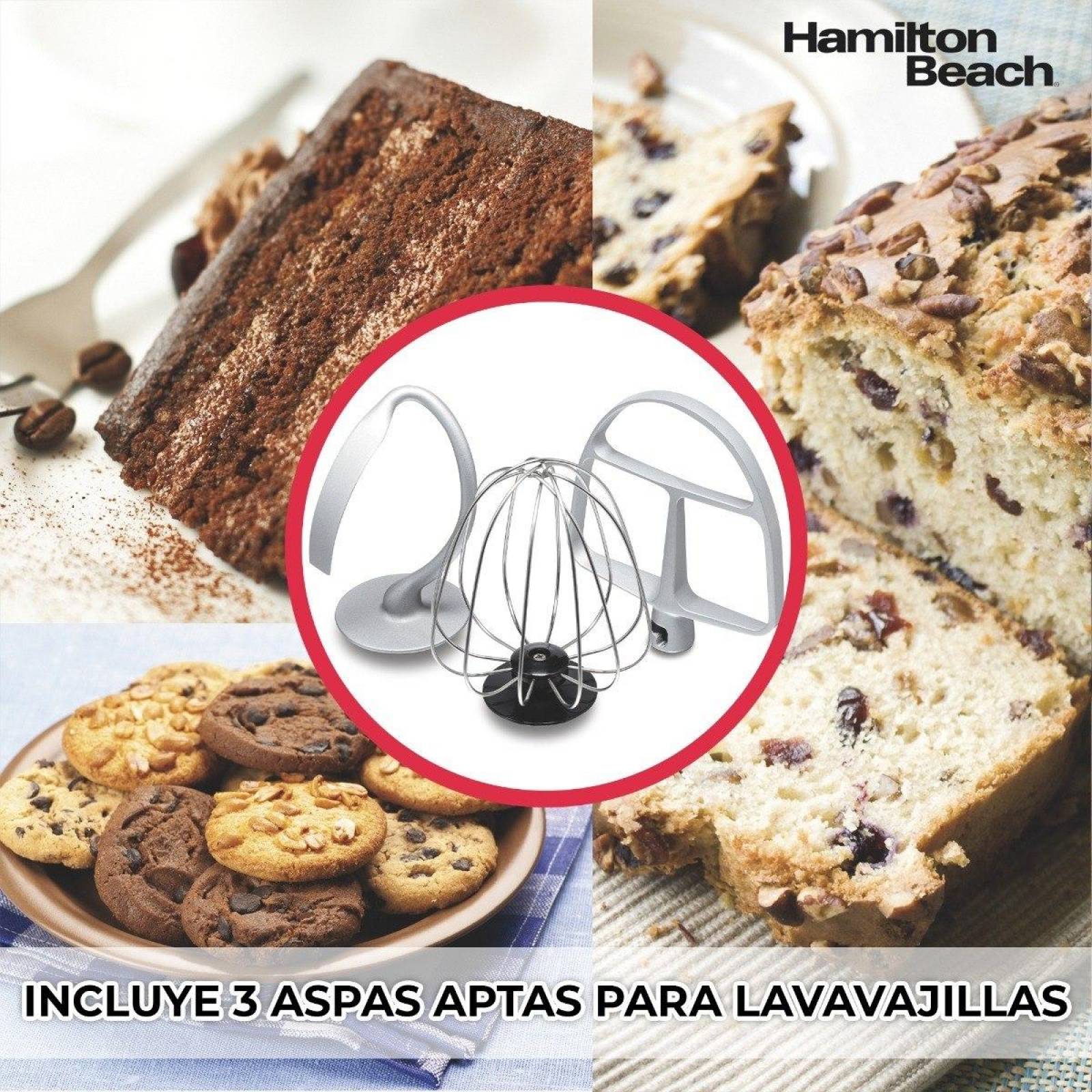 Batidora Hamilton Beach De Pedestal 63394 7 Velocidades Negro