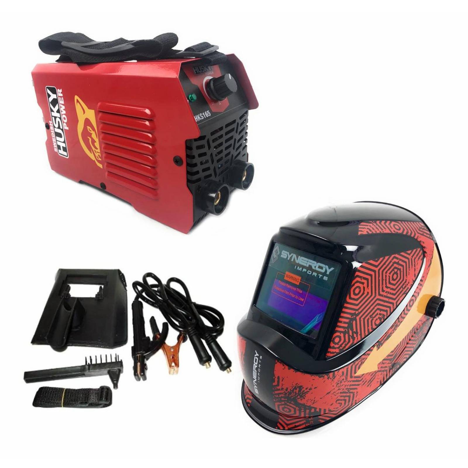 Mini Soldadora Inversora Husky 120amp Bivoltaje Careta Pg