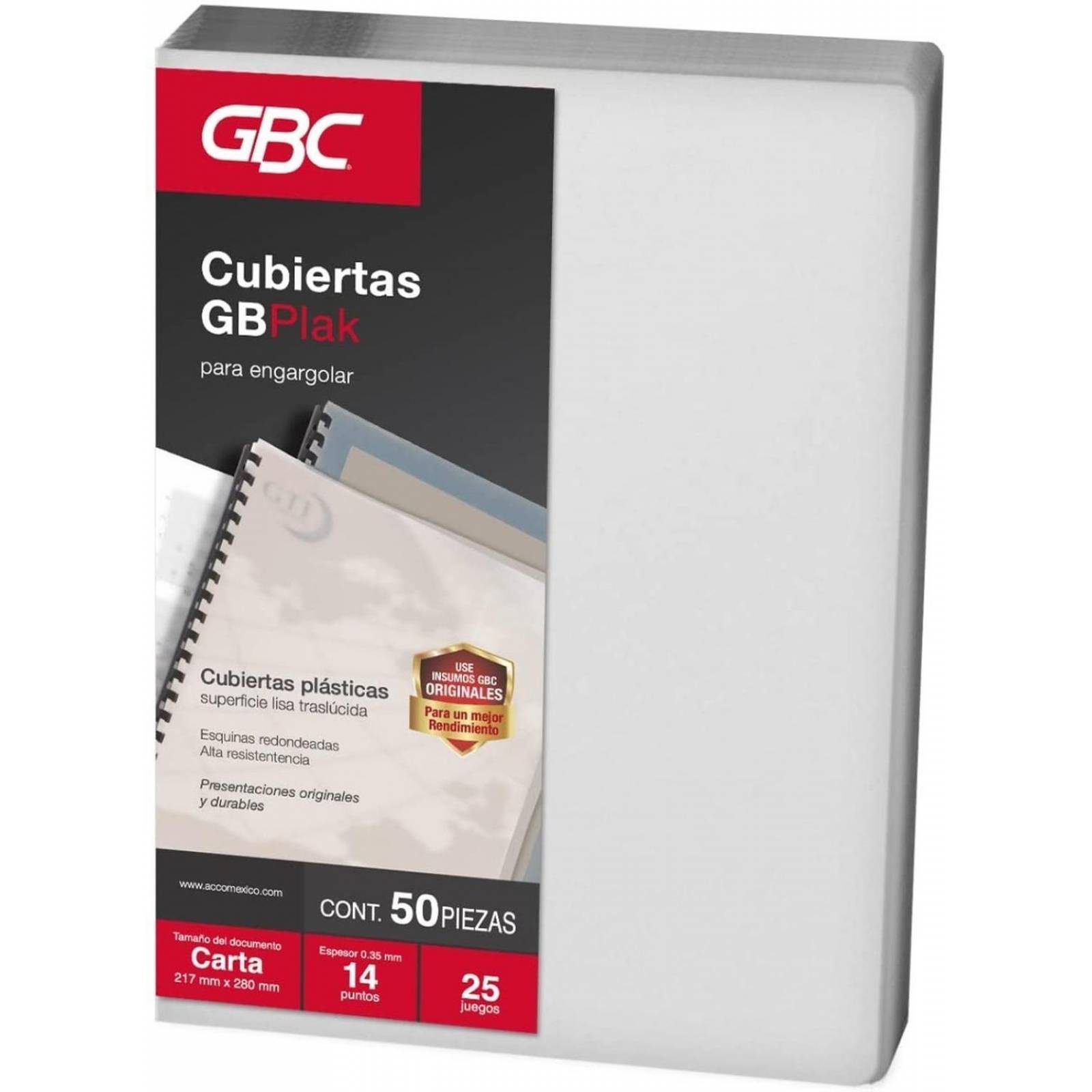 50 Cubiertas Translucidas Plasticas Gbc Engargolar T Carta