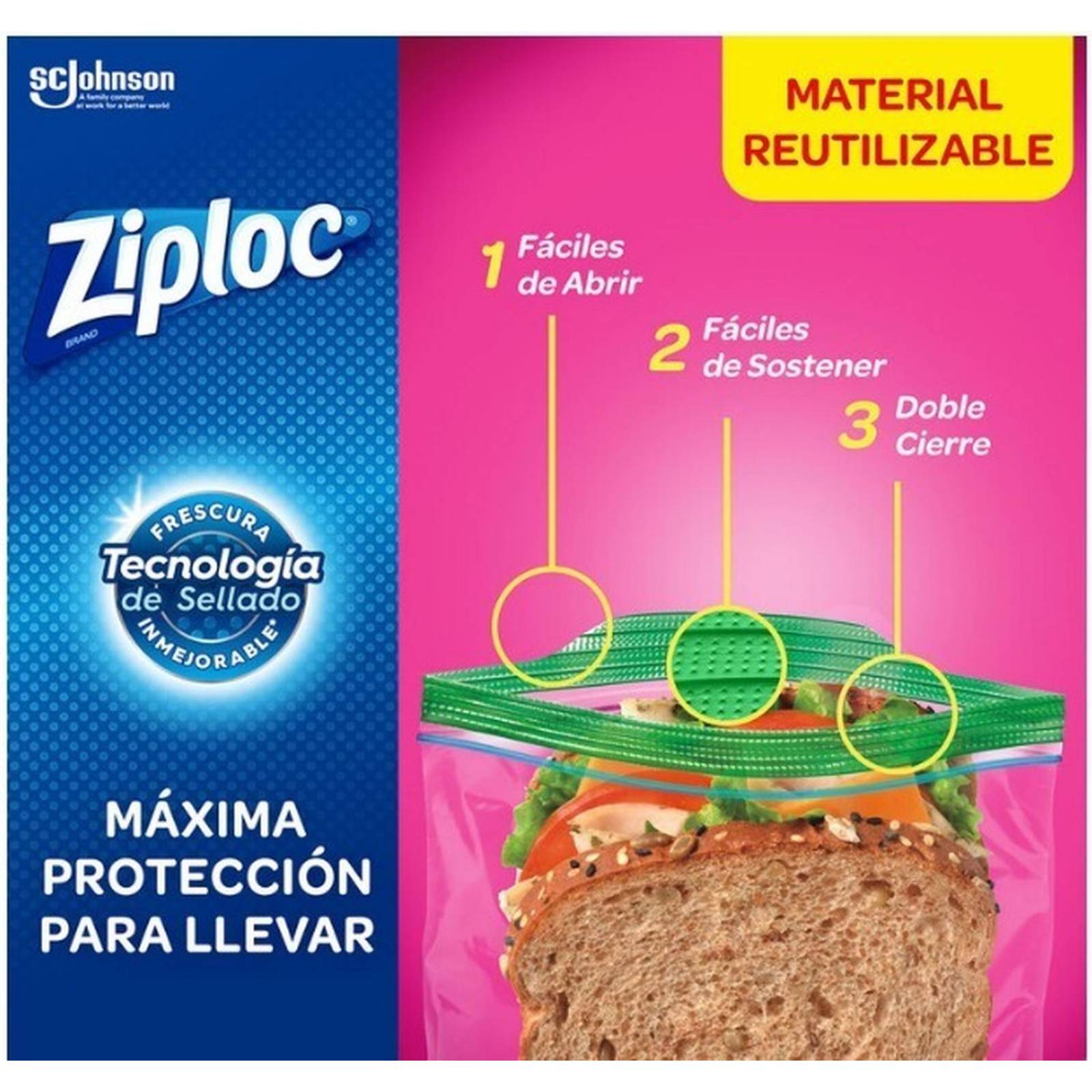 Bolsas Ziploc Paquete Con 580 Bolsas Sandwich Reutilizables
