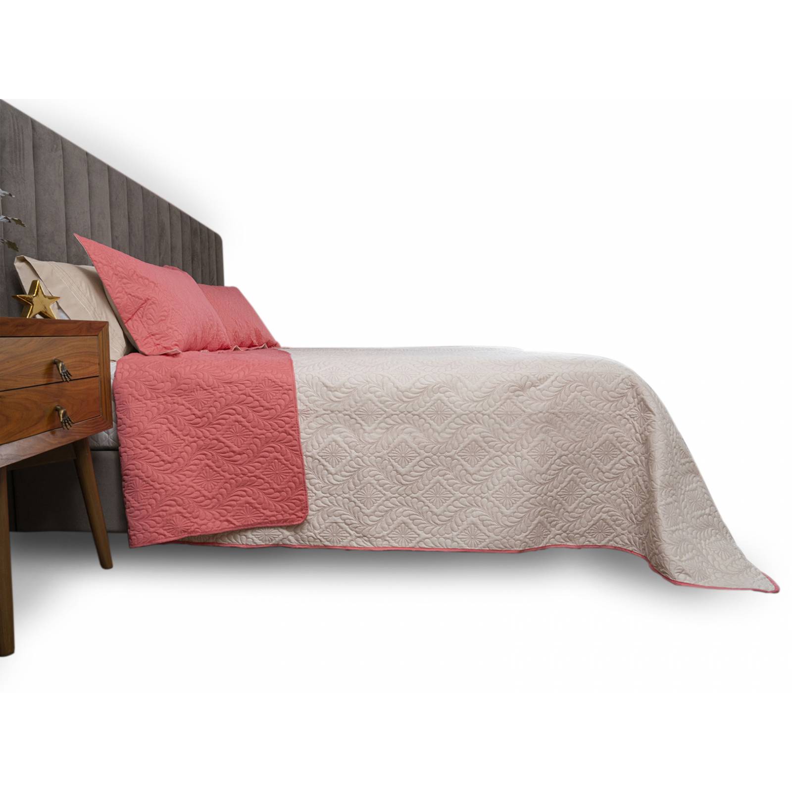Colcha Gala Coral Individual