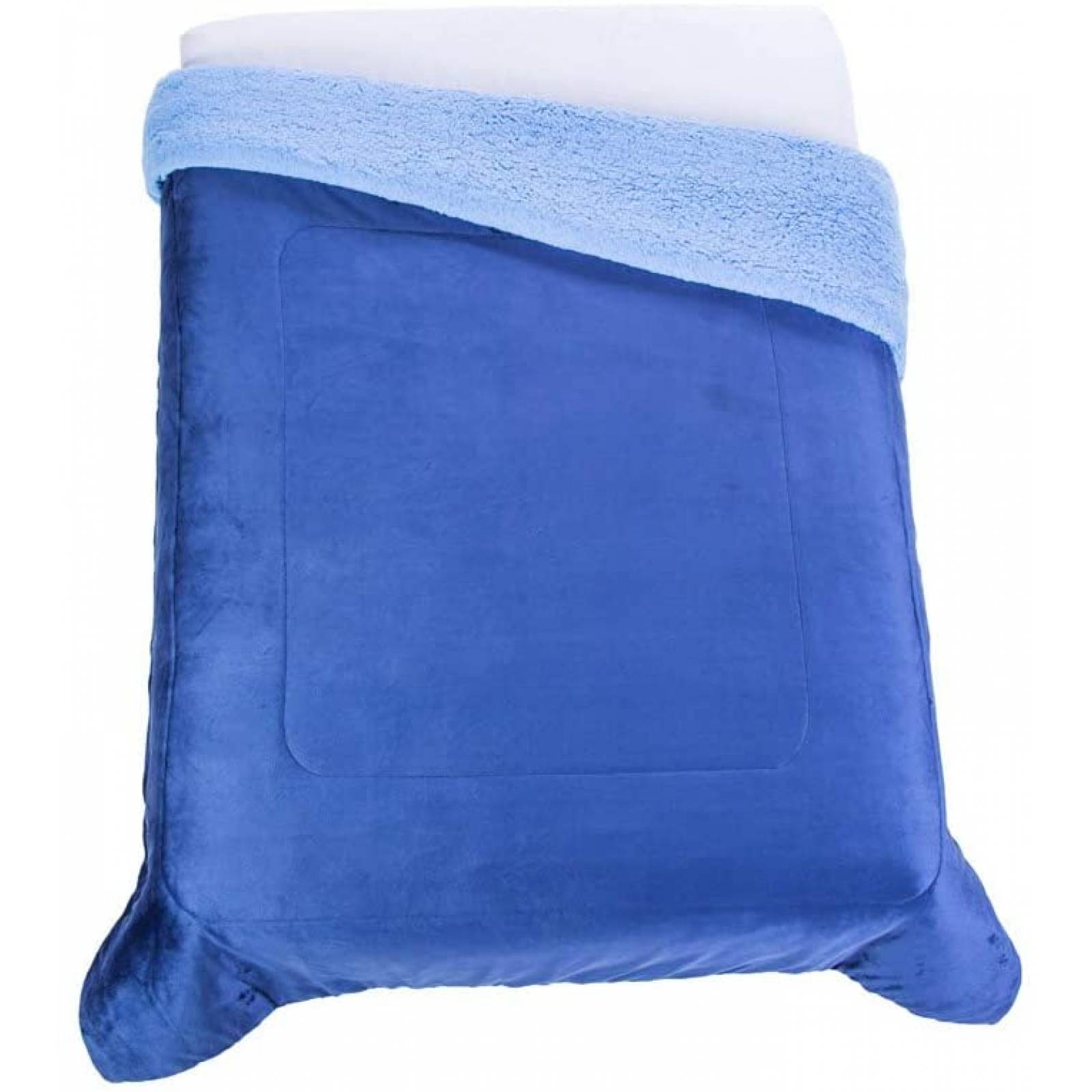 Colchas Concord Poseidón Cobertor de Borrega, Azul, Matrimonial 1.80 X ...