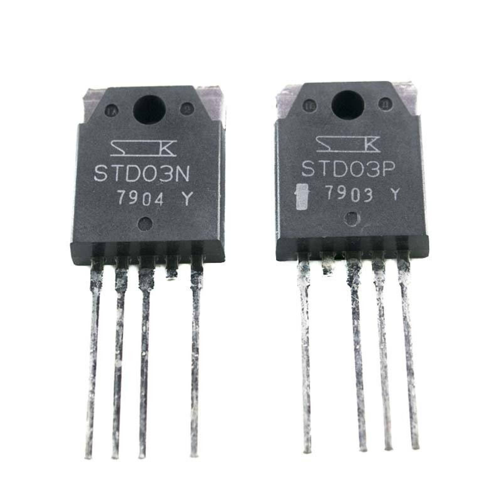 STD03N/STD03P Par Transistores Salida Audio 4 Pins 160V 15A. Darlington