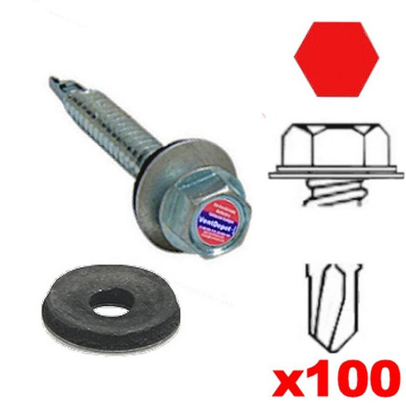 Pijas Punta Broca Metal con Rondana, MXVWR-038, 100Pzas, #12, 5,5mm ...