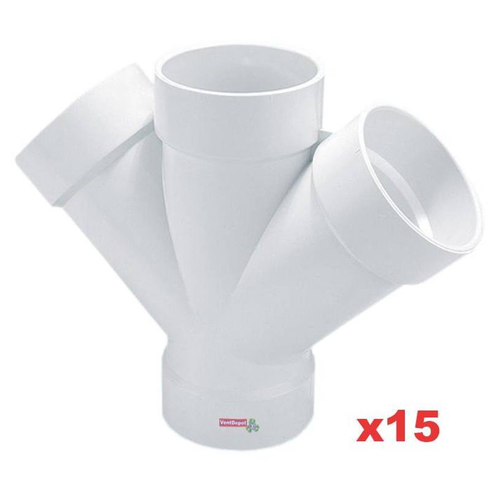 Yees Dobles de PVC Plomeria MXYED-007 15 Pzas 110x110x110mm Diámetro ...