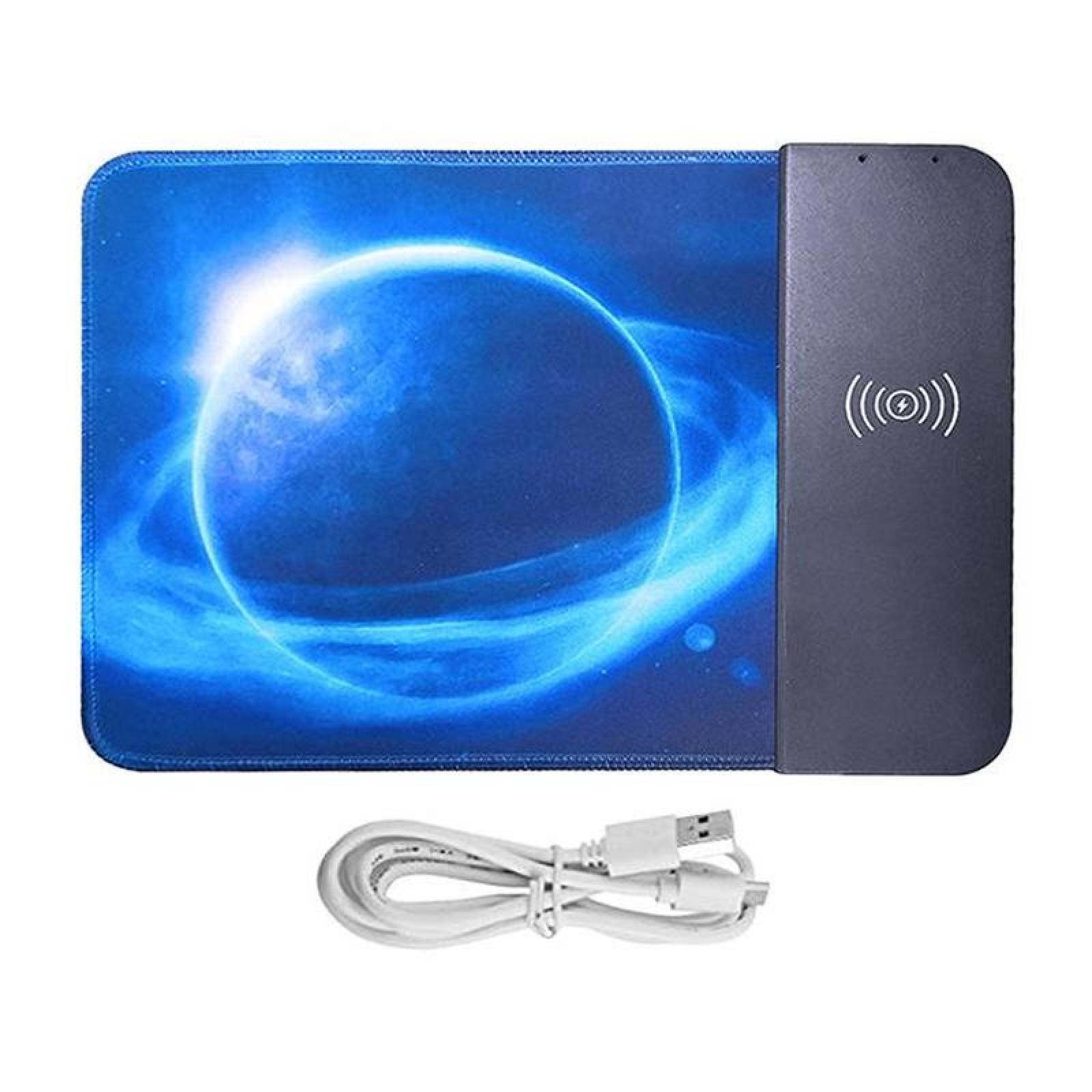 Mouse Pad Cargador Móvil MXART-001-5 Entrada 9V 1A Qi Planeta Cable USB ...
