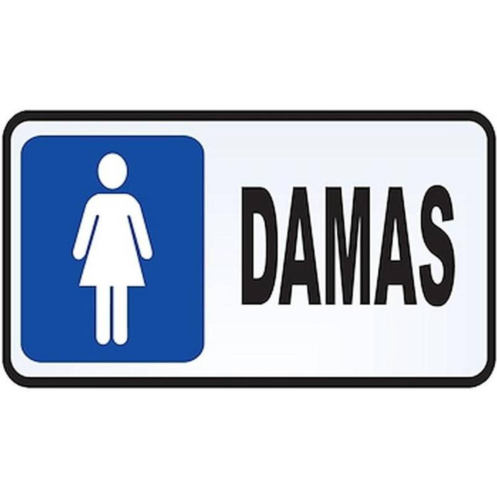 Rótulo Informativo Público MXSIS-036 20x10 cm Informativos Damas Normal ...