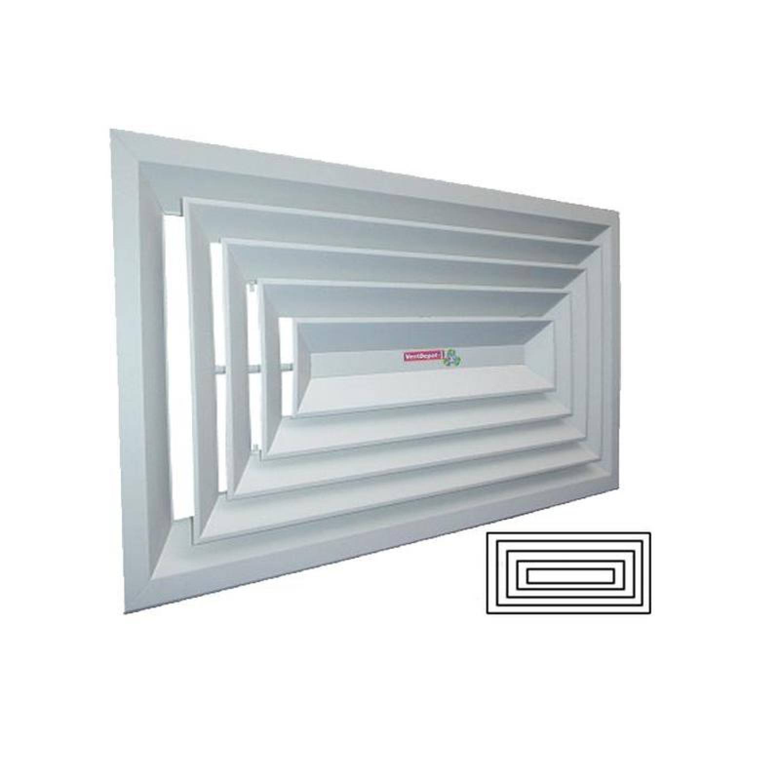 Difusor para Falso Plafon, MXDF4-029, 27x6", 100% Aluminio, blanco ...