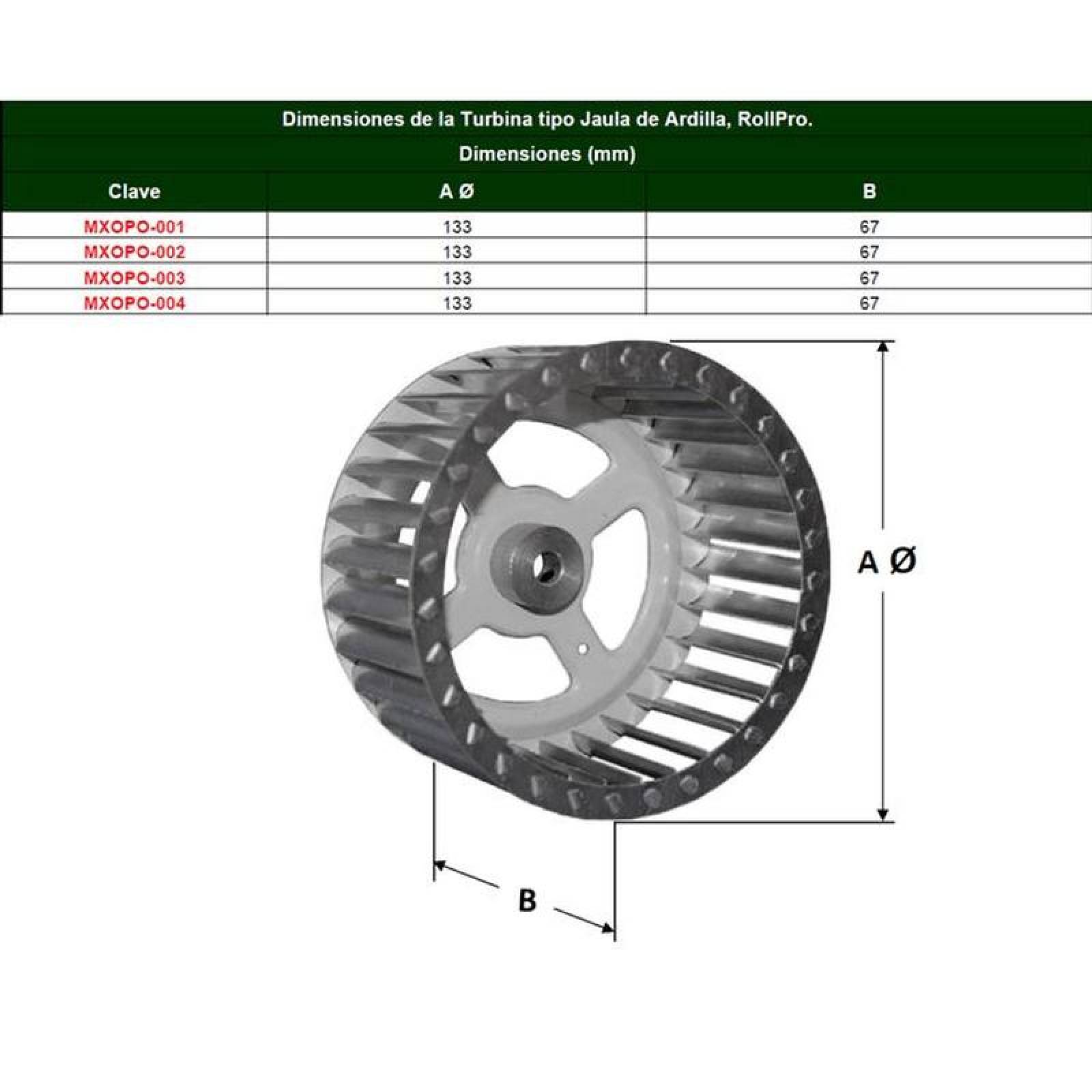 Rotor Metálico Nivelado MXOPO-003-1 5 14" Diámetro 2 58"Altura 78 ...