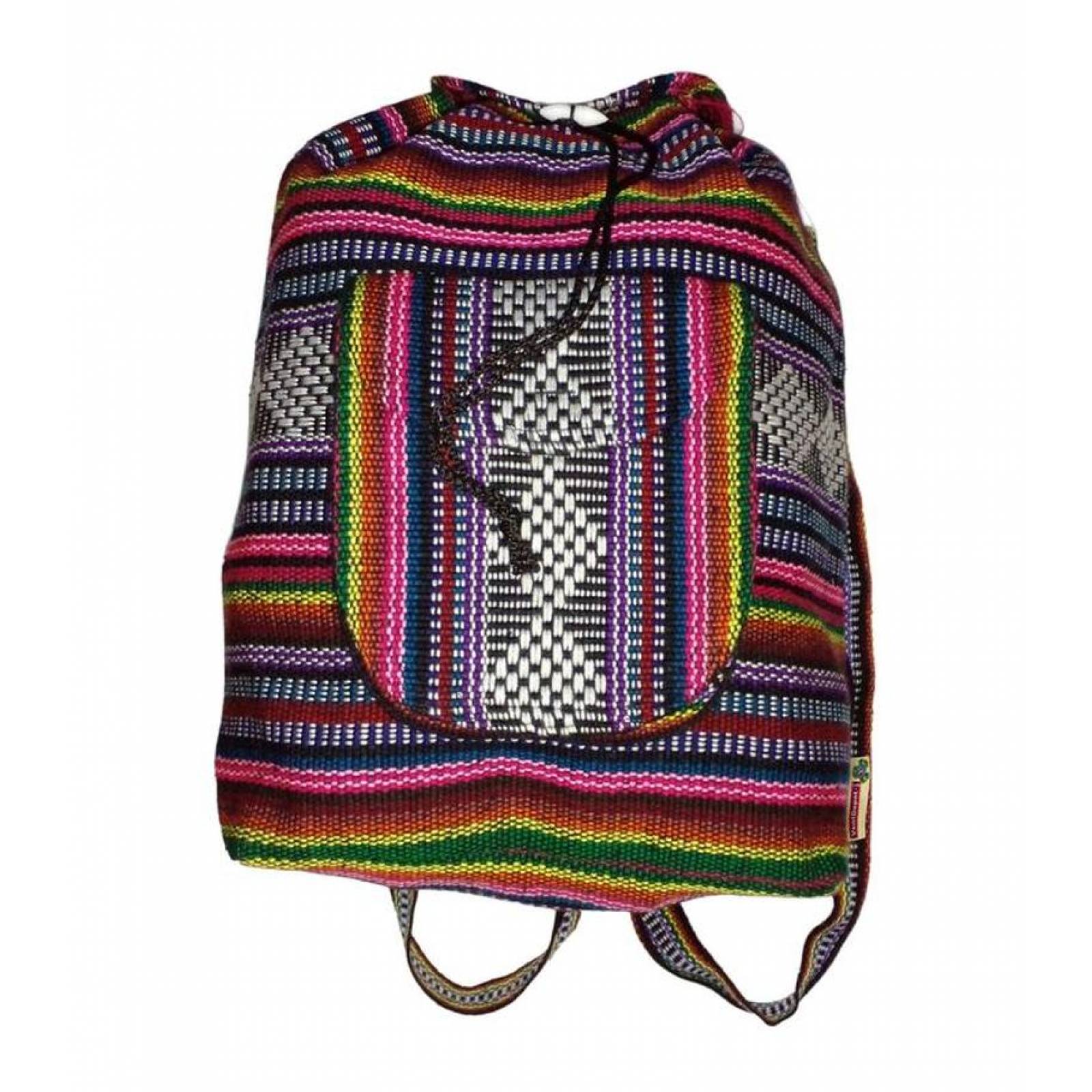 Morral Artesanal Bordado MXITZ-001-4 1 Pza 10Kg MoradoAmarilloRojo ...