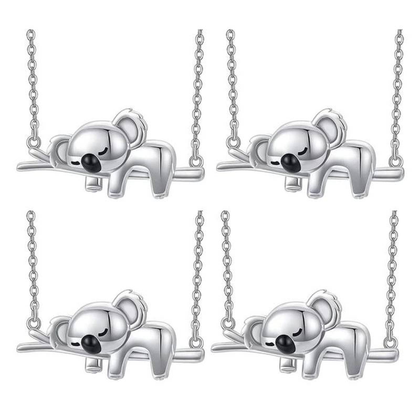 Collar de Koala en una Rama MXKLR-004-2 4 Pzas Collar KoalaRama Gris Metal, KoalaNeck02