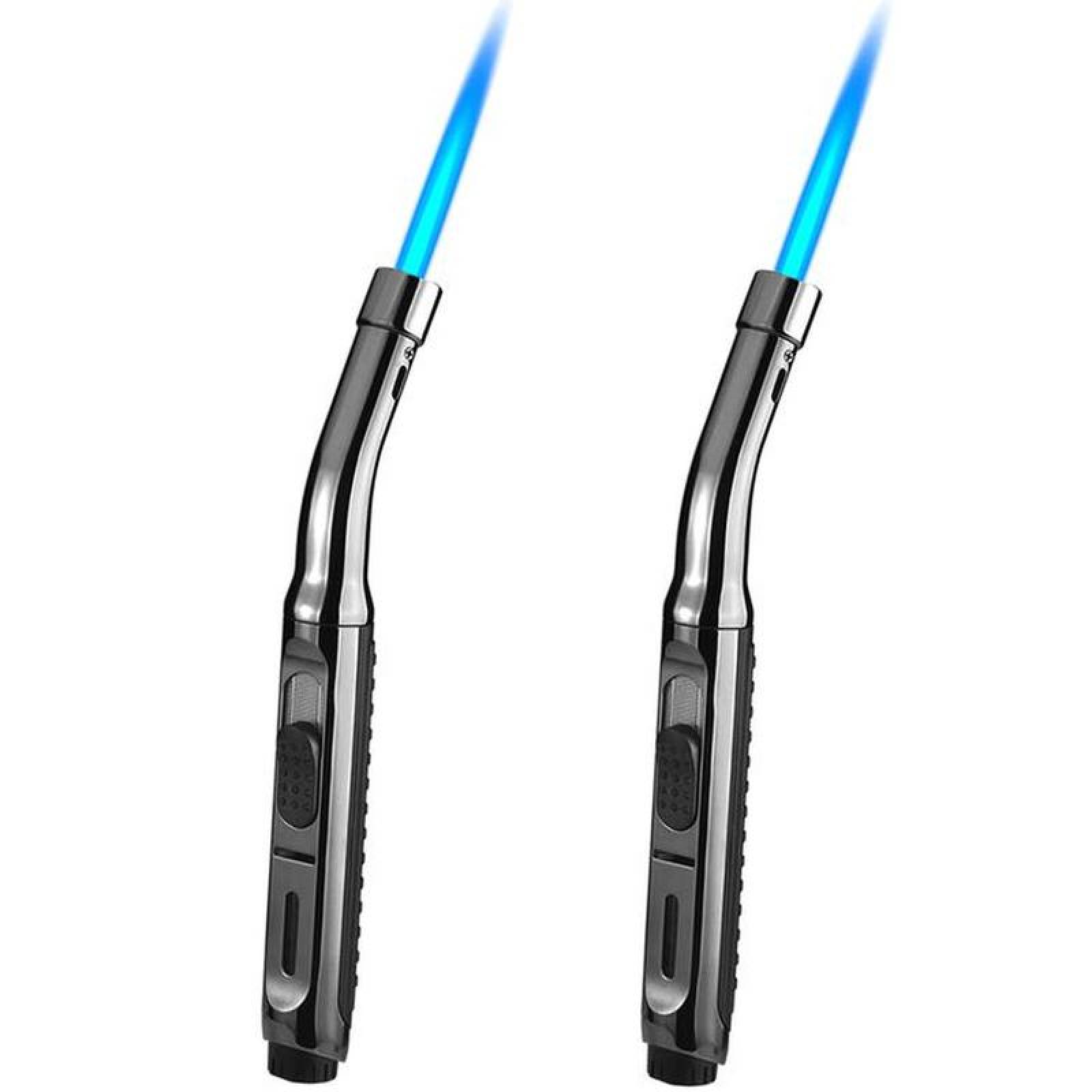 Mechero de Gas Butano Fogatas MXHEH-002-3 2 Pzs Plata Recargable Metal ...