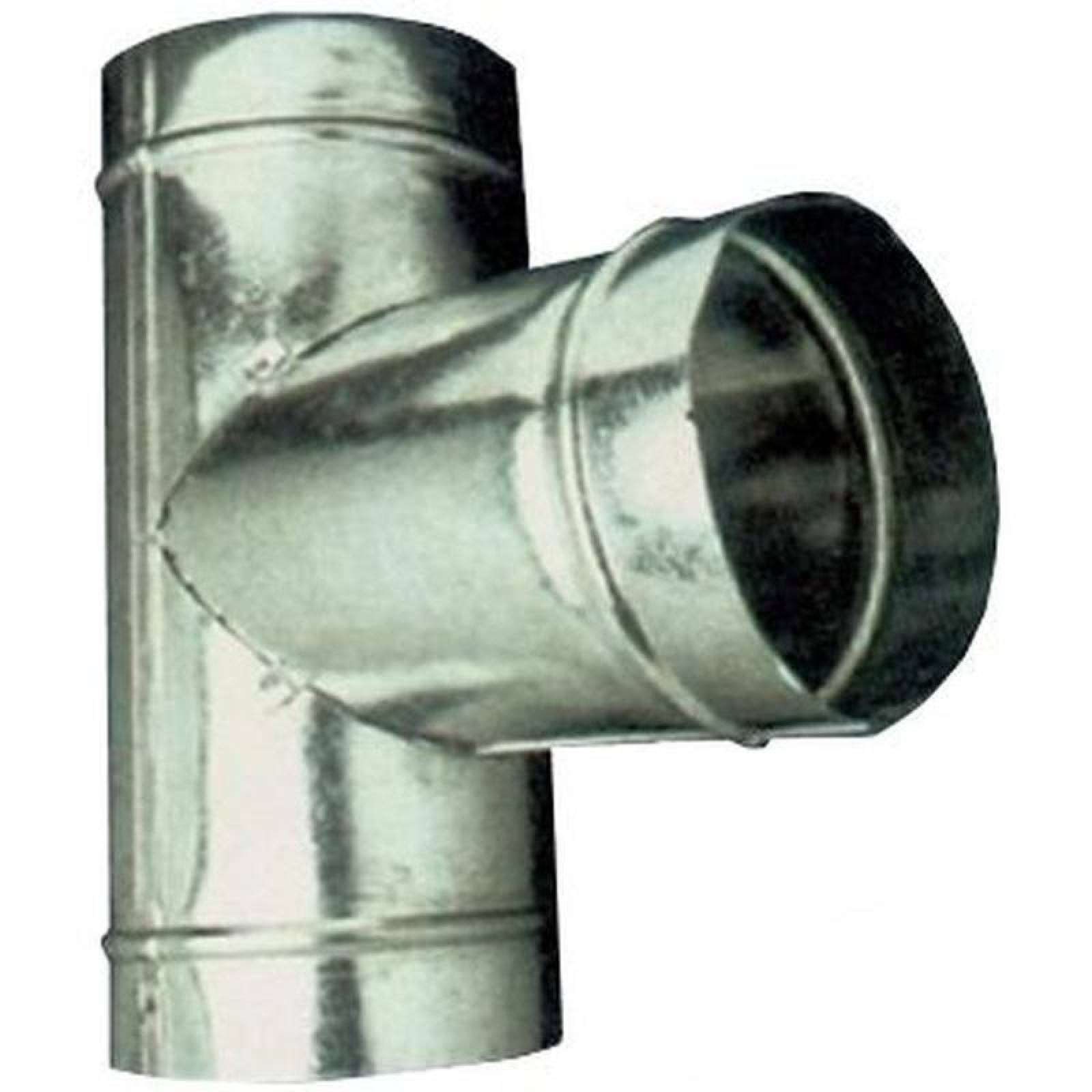Tee para Ducto Circular MXTEE-002 6" Diámetro Reforzado Galvanizado C ...