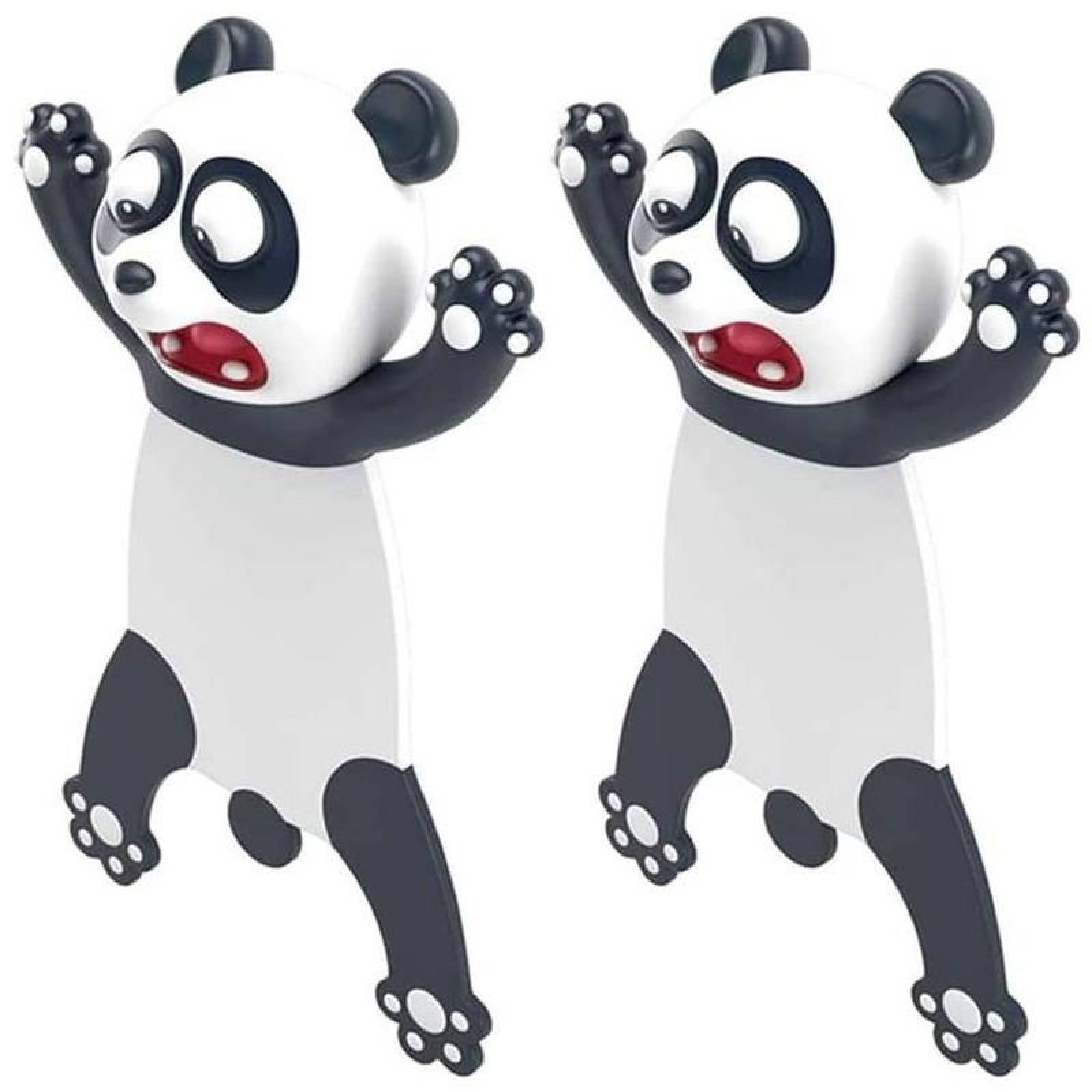 Portapáginas Bonitos MXCND-002-10 2Pzas Panda Longitud 7,3cm PVC BlancoNegro, CartoonMarkPanda
