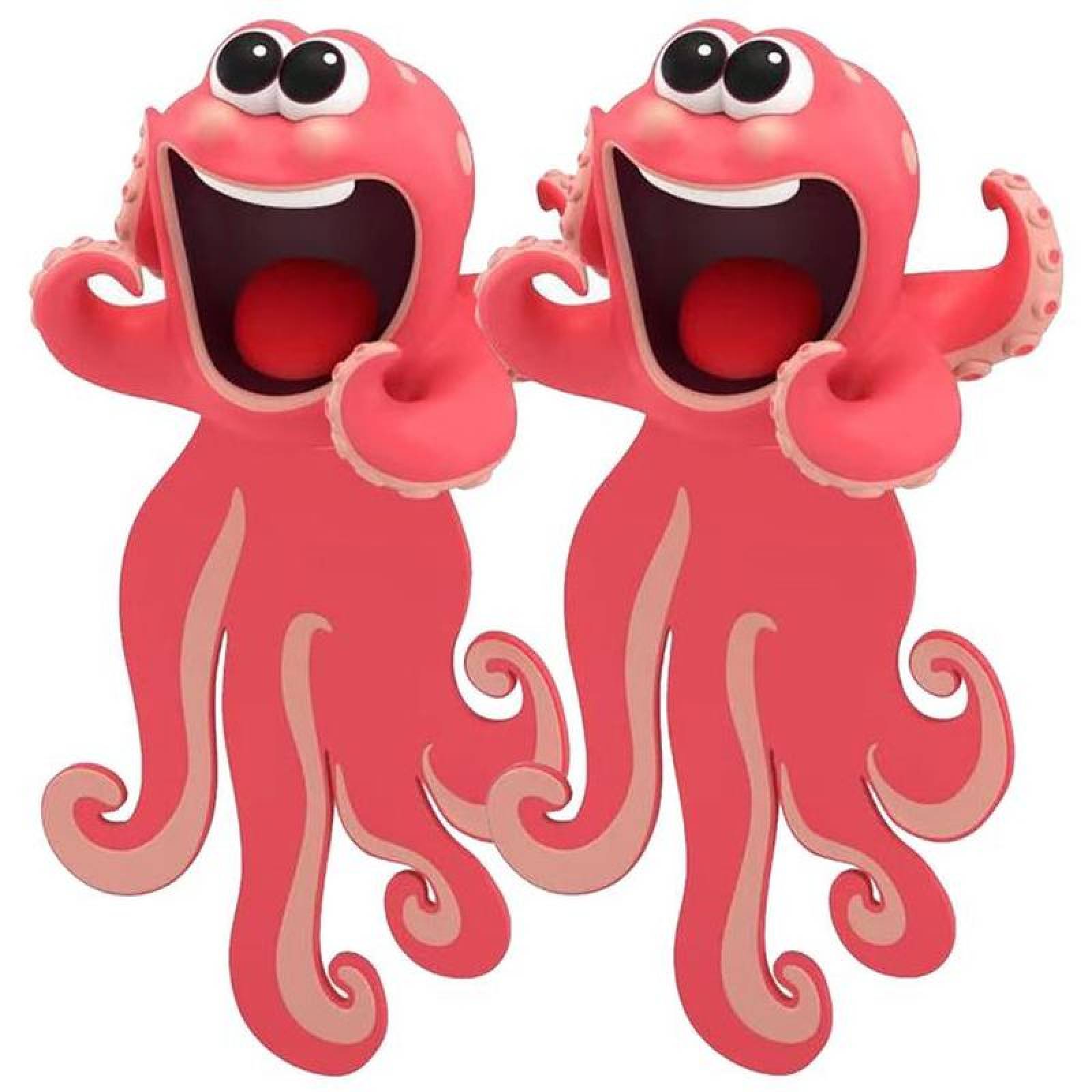 Divisores de Animales MXOCP-002-10 2Pzas Pulpo Longitud 9,2cm PVC Rojo, CartoonMarkOctopus