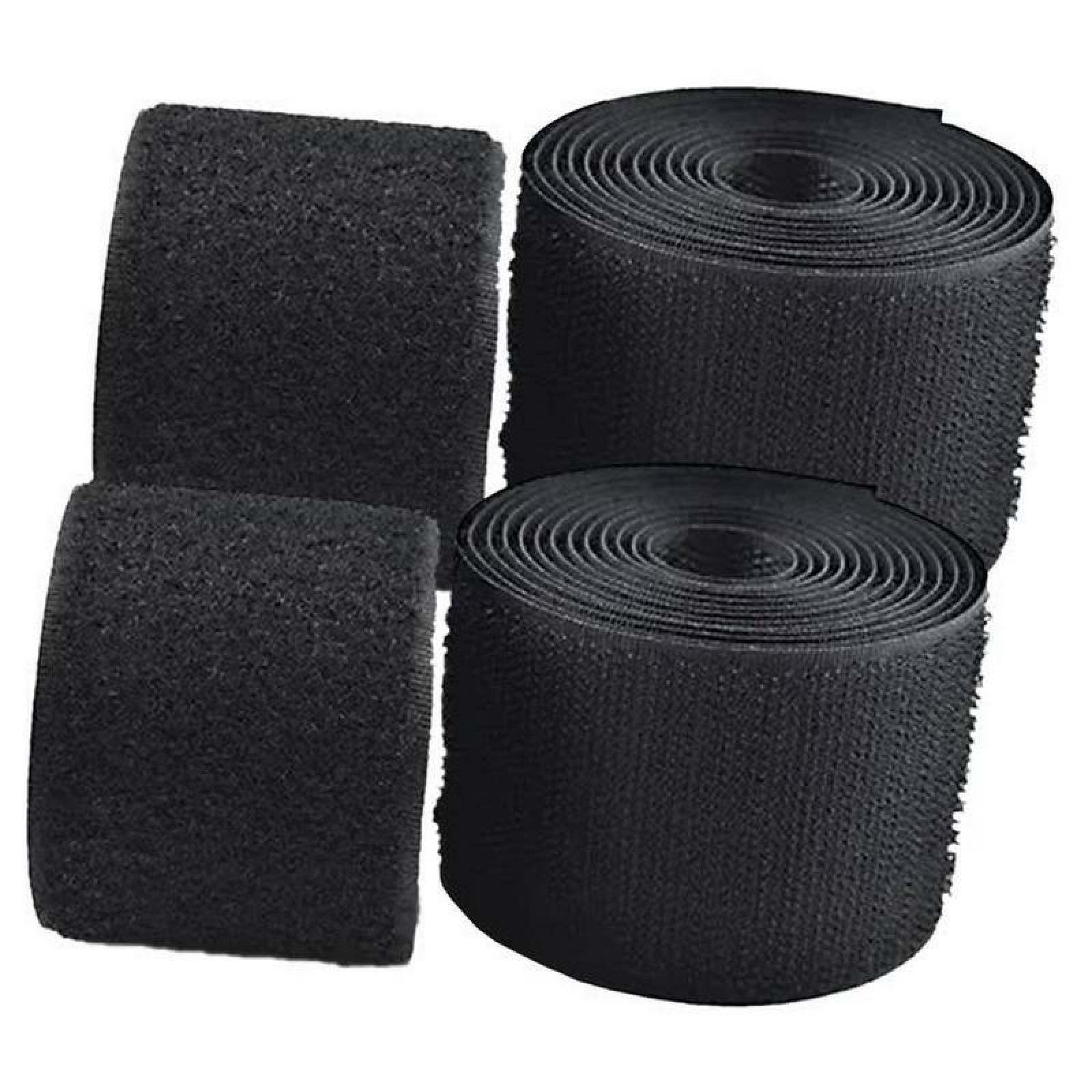 Bucle y Gancho Resistente MXHLR-002-2 2 pzas 50mm 5m Negro Rollo Velcro ...
