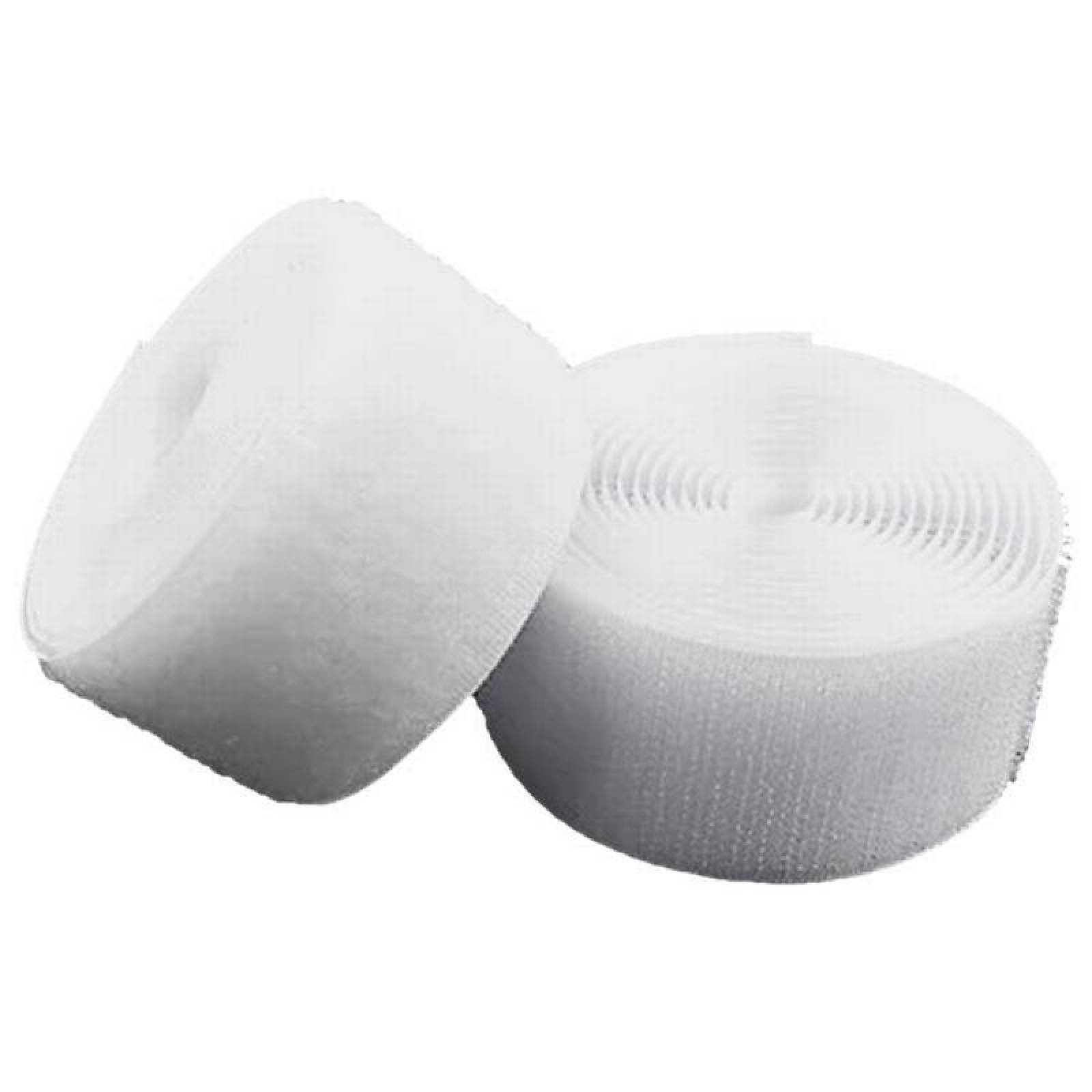 Rollo Bucle MXHWG-001-4 1 pza 38mm 5m Blanco Rollo Velcro Hook Loop ...