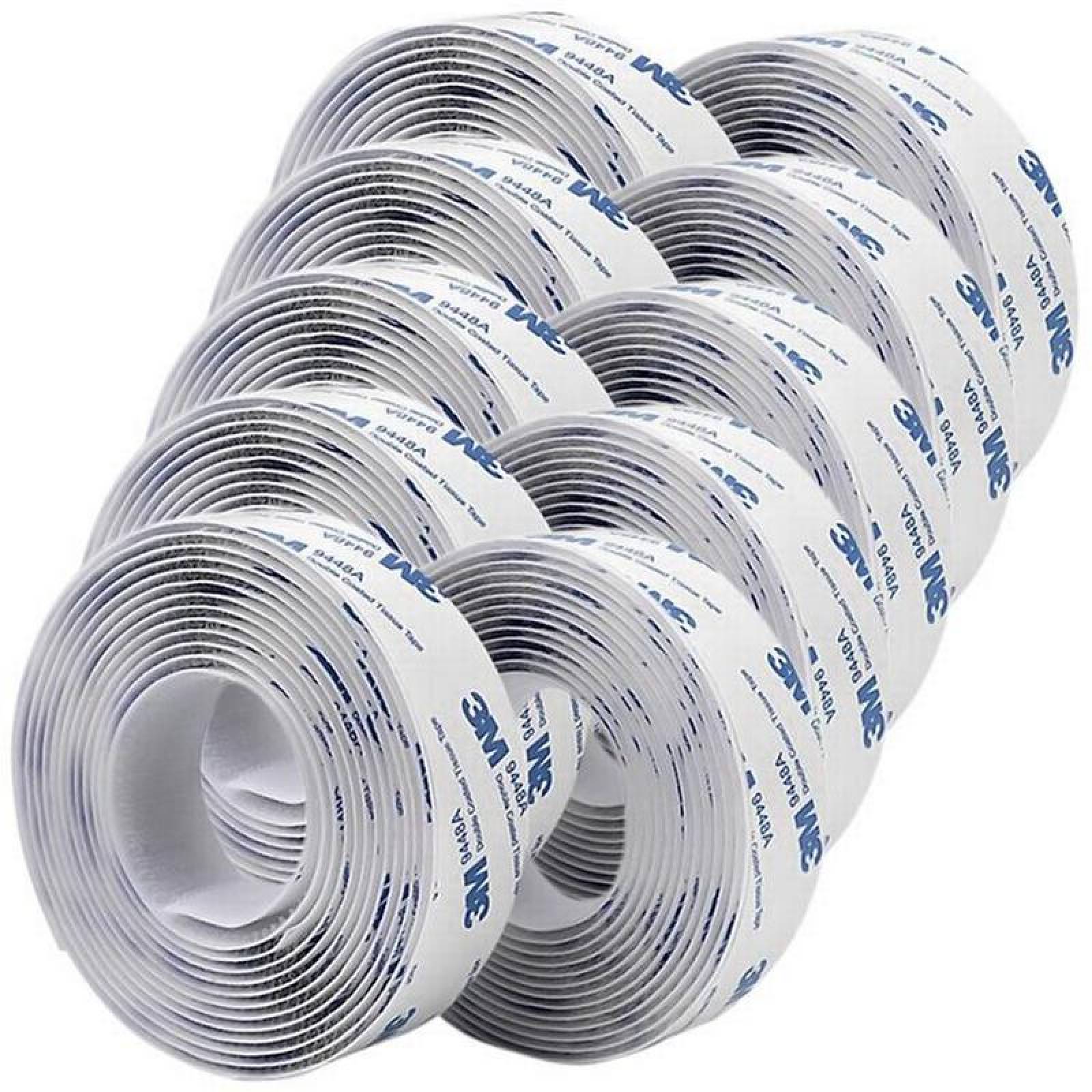 Banda de Felpa y Lazo MXVPO-005-3 5 pzas 25mm 1m Blanco Rollo Velcro ...