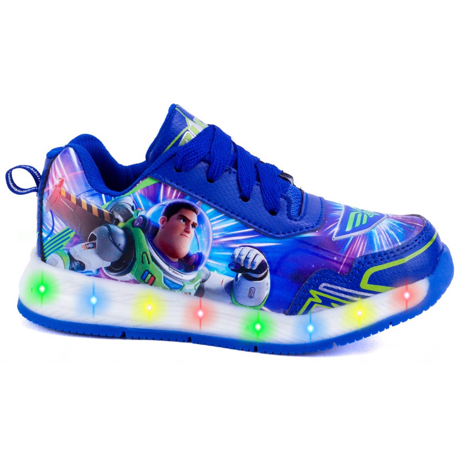 Tenis Niño Buz Layer Astronauta Luces Led Casual Azul 827-AR (12.0 - 21.5).