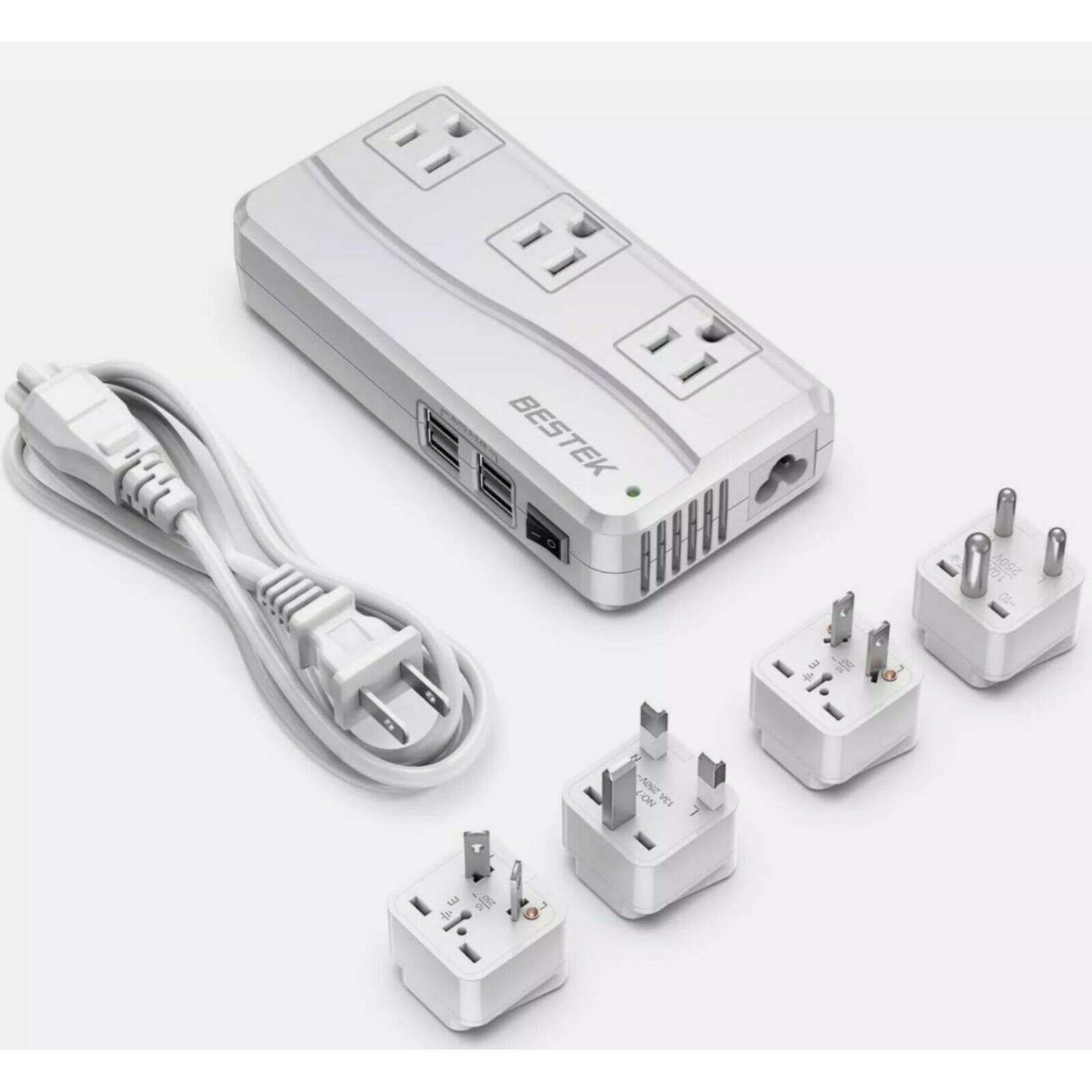 Multicontacto Con Adaptadores Universal 220v Bestek Mrj201ku
