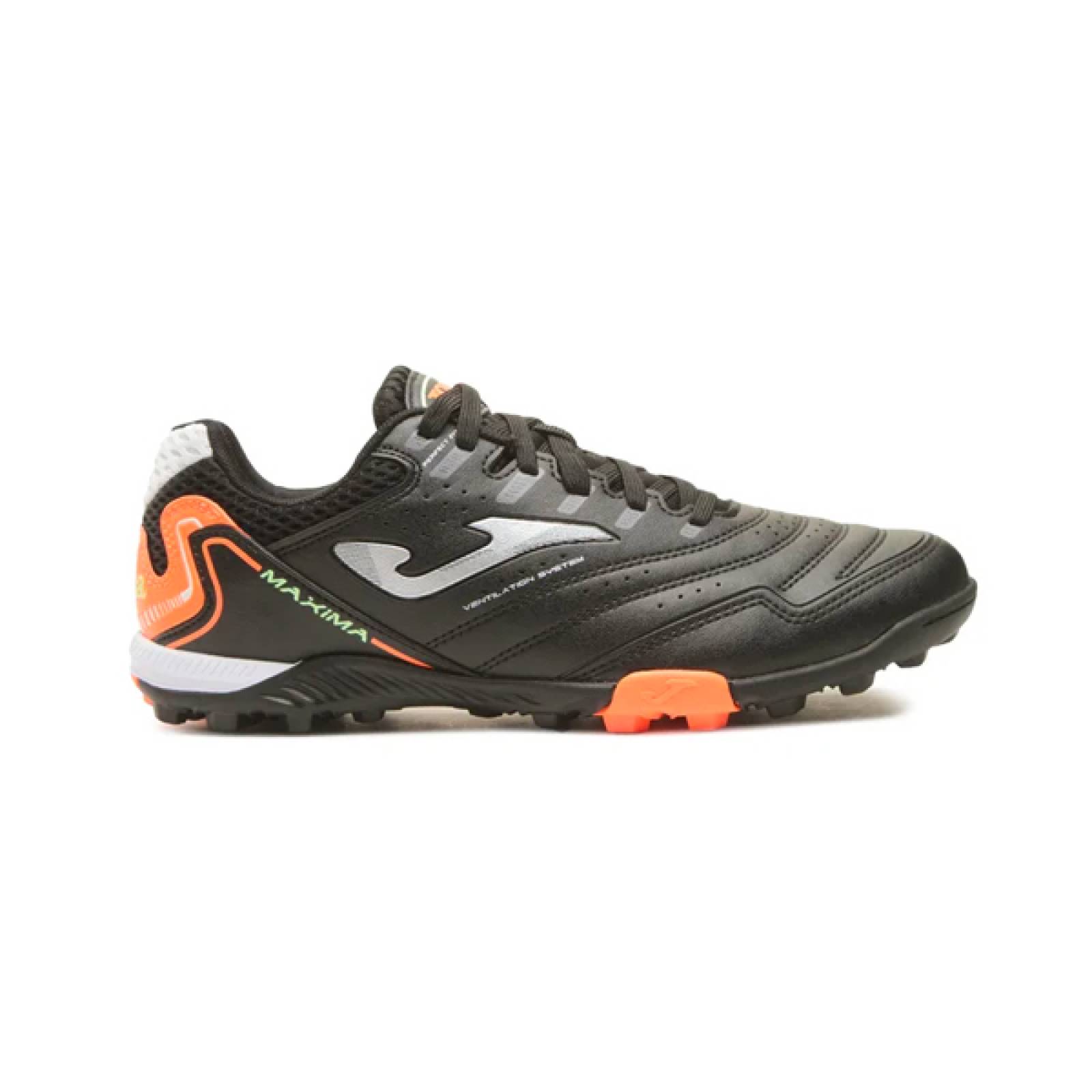 Tenis Futbol Rapido Joma Maxima 2301 Turf Negro/Naranja