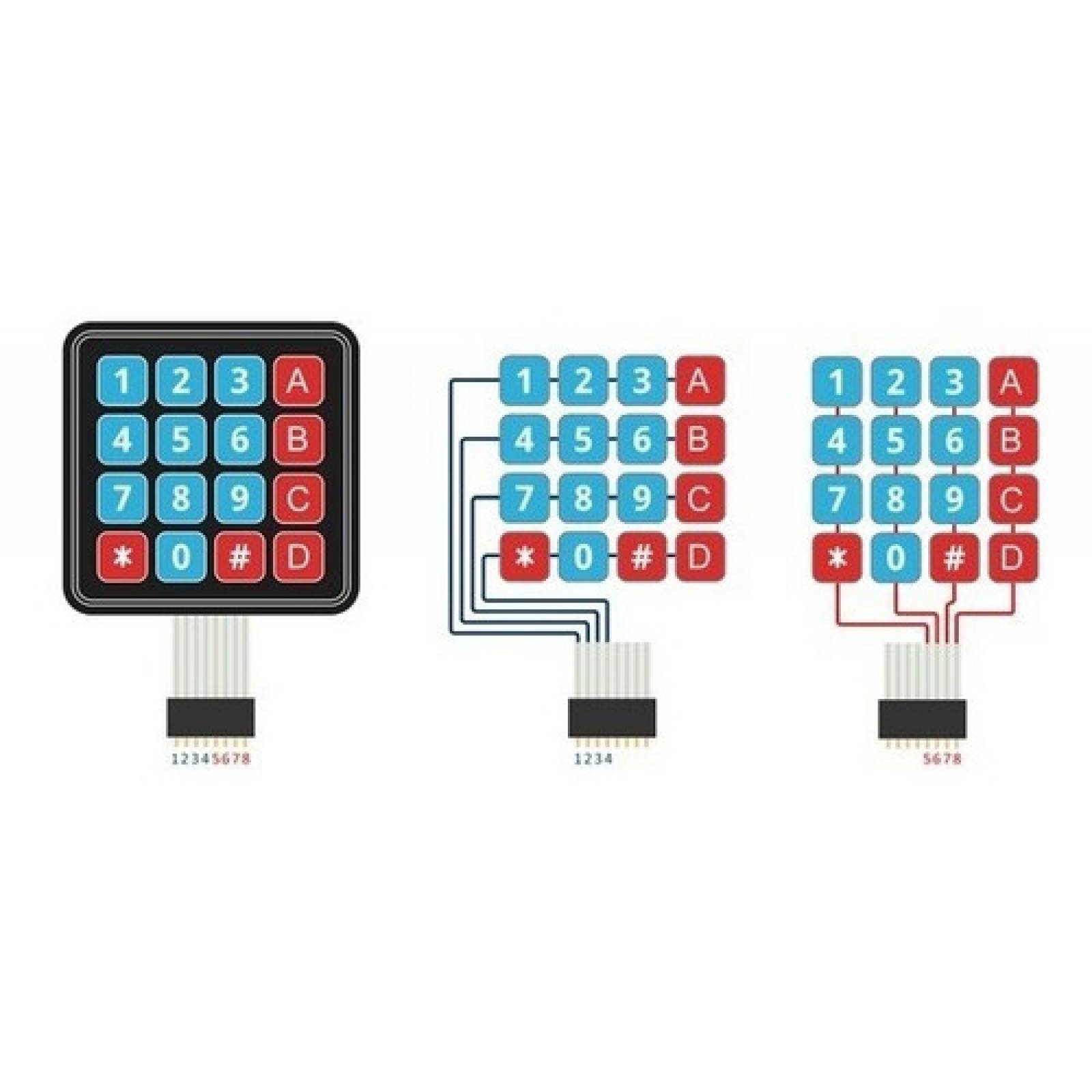 Teclado Matricial Con Membrana Para Arduino